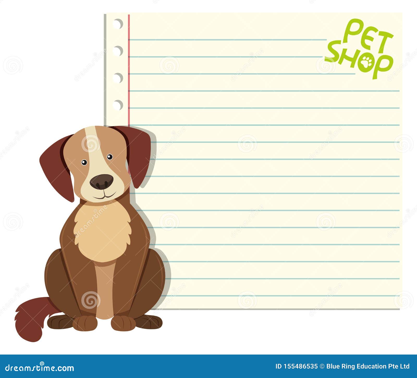 Frame Design Template with Happy Dog Stock Vector - Illustration of ...