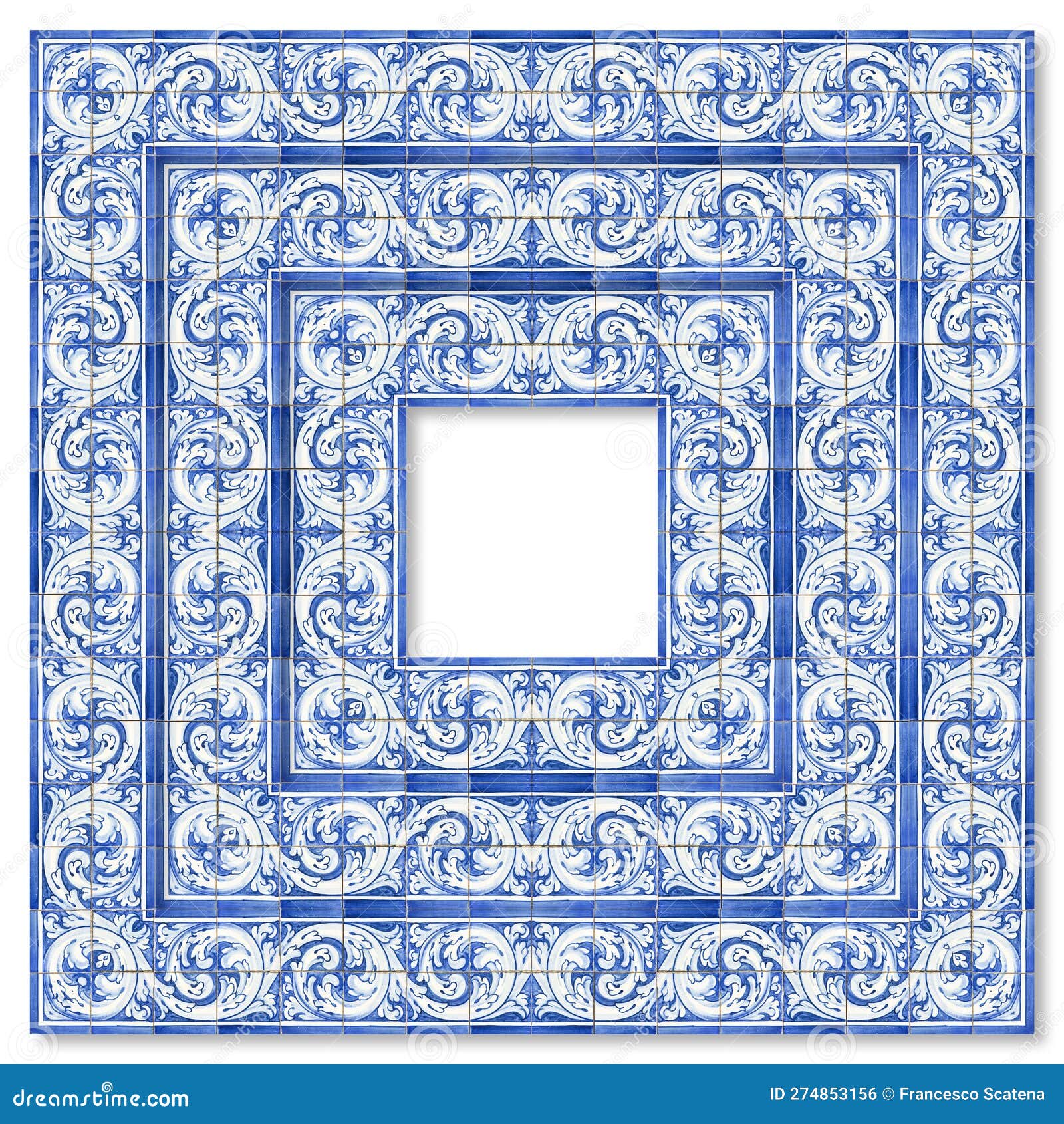 Frame Design with Typical Portuguese Decorations Called Azulejos Stock ...