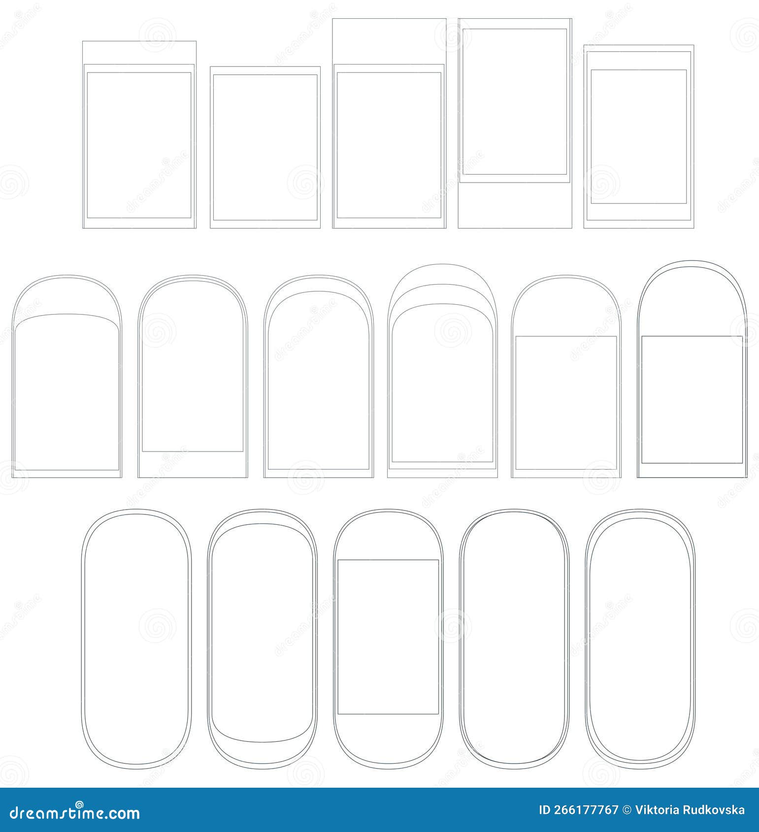 Frame Design Vector Set. Set of Geometric Borders Stock Vector ...