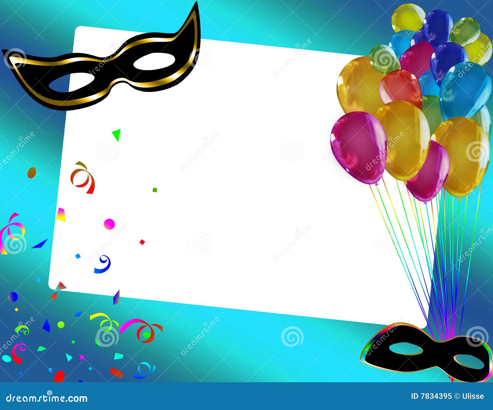 Frame do carnaval ilustração stock. Ilustração de ouro - 7834395