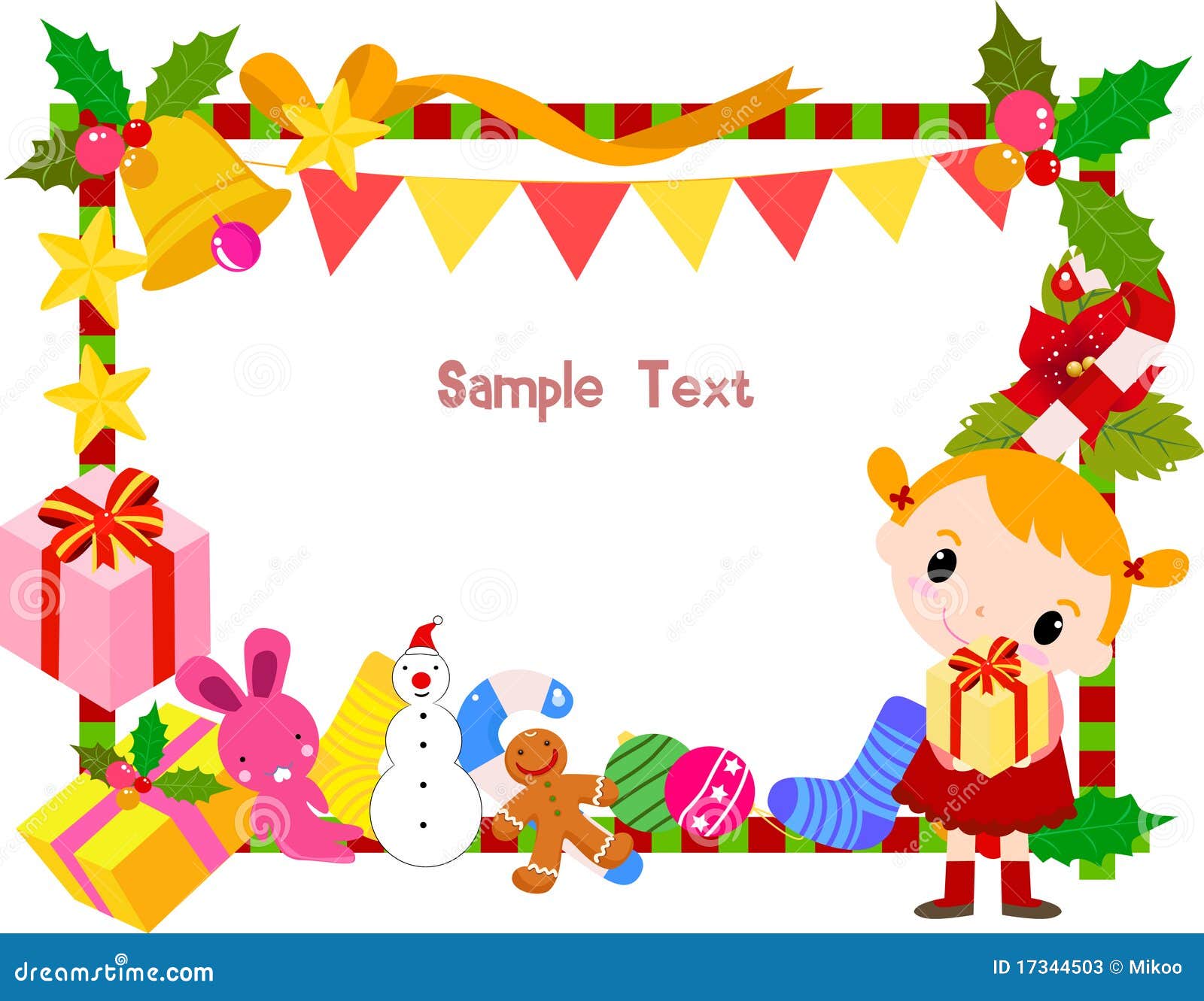 Frame do Feliz Natal ilustração do vetor. Ilustração de creativo - 17344503