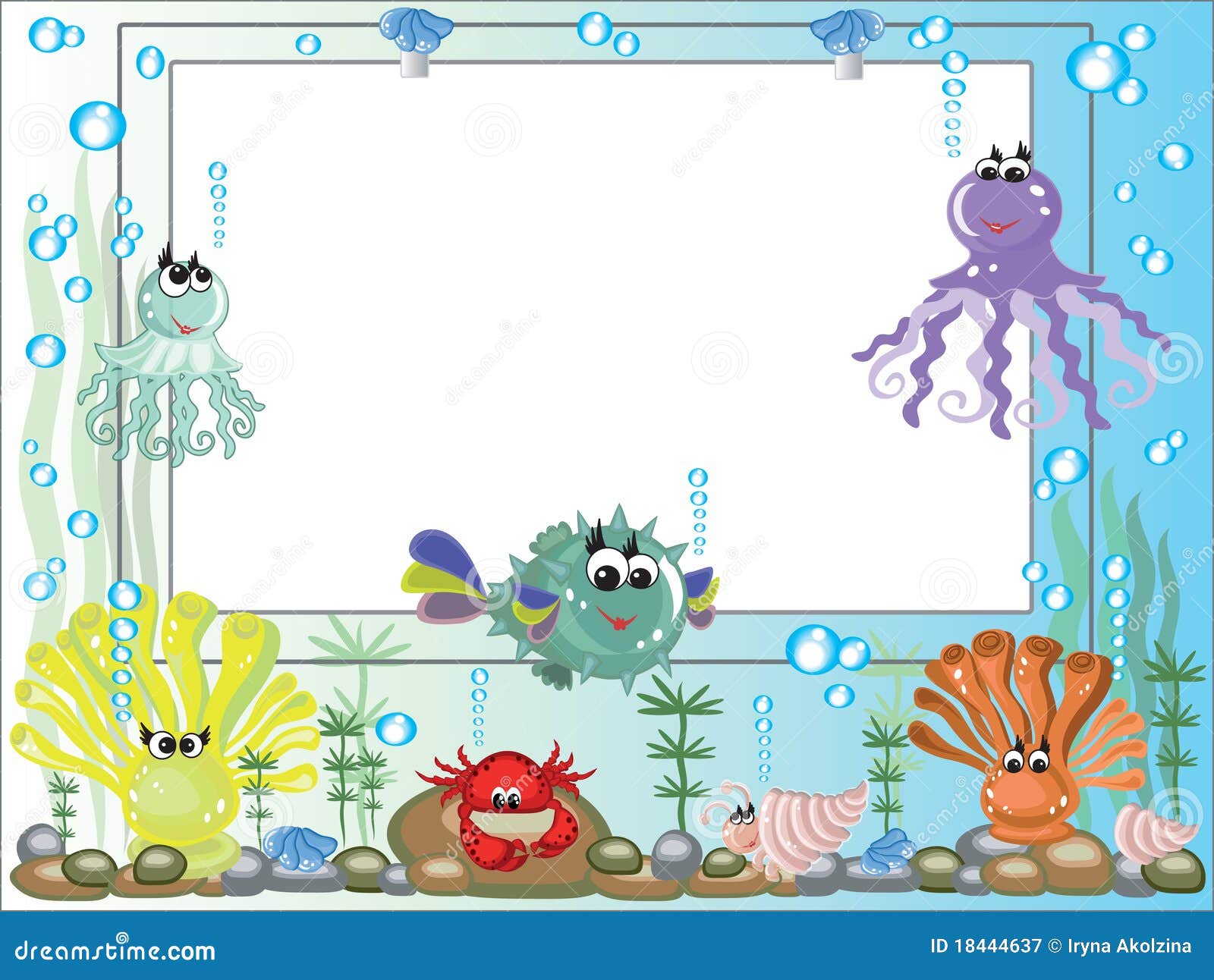 Frame do mar ilustração do vetor. Ilustração de colorido - 18444637