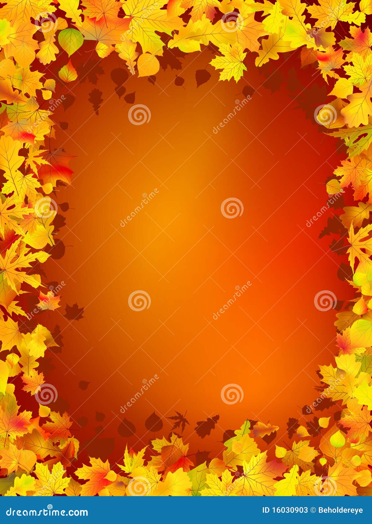 Frame do outono das folhas ilustração do vetor. Ilustração de caduco ...
