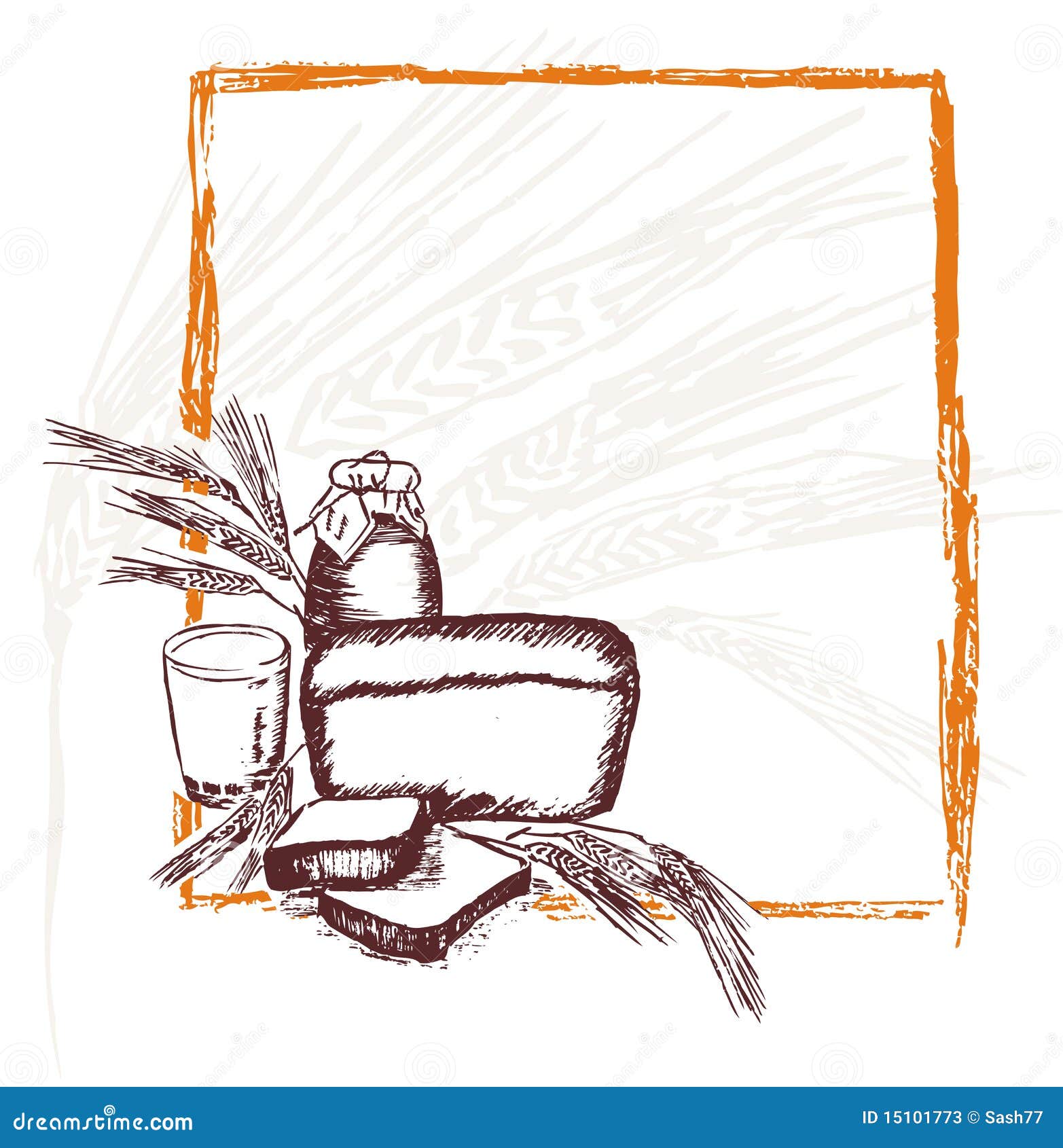 Frame do trigo ilustração do vetor. Ilustração de grampo - 15101773