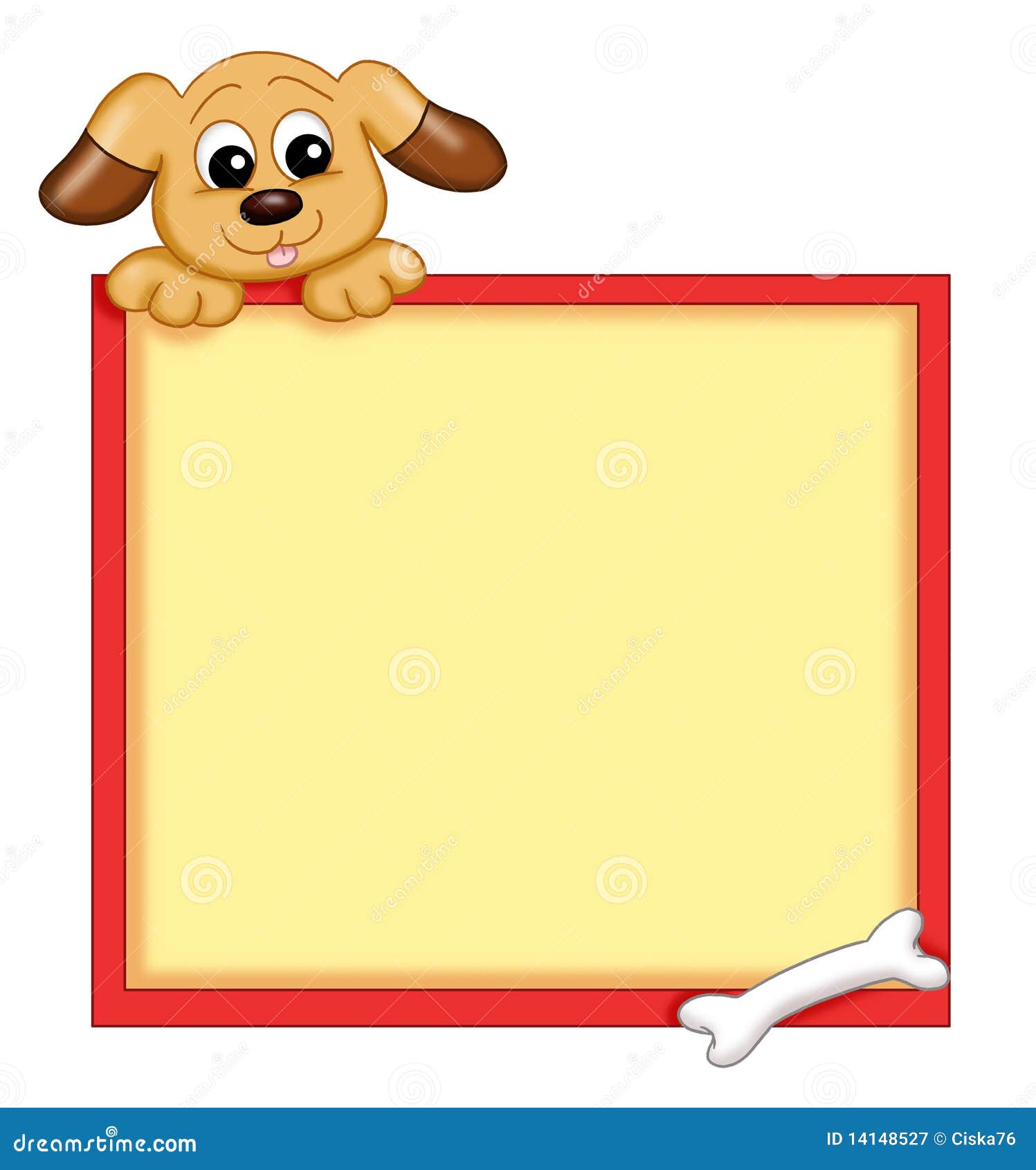 Frame with dog stock illustration. Illustration of children - 14148527