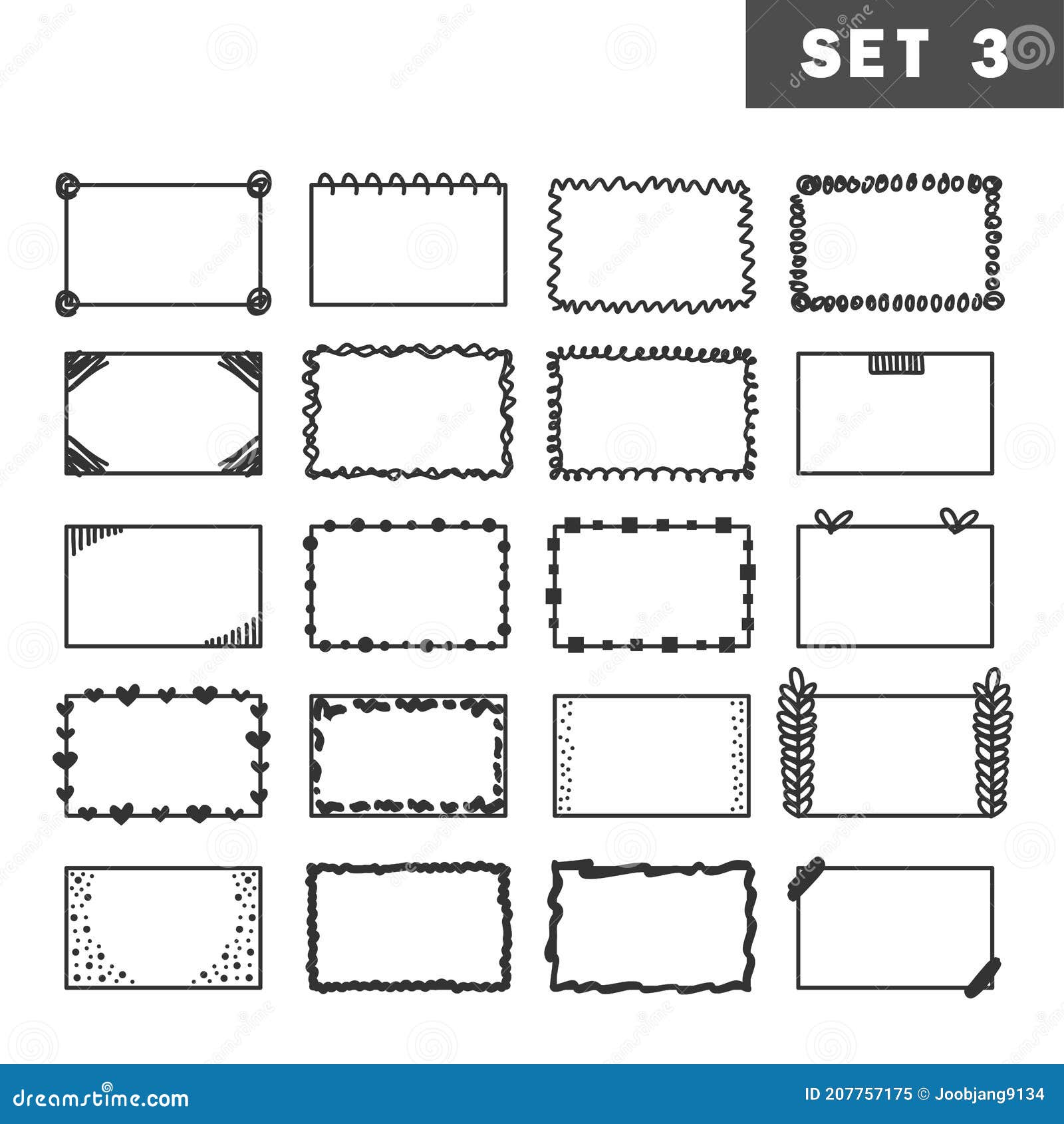 Frame doodle hand drawn stock vector. Illustration of decoration ...