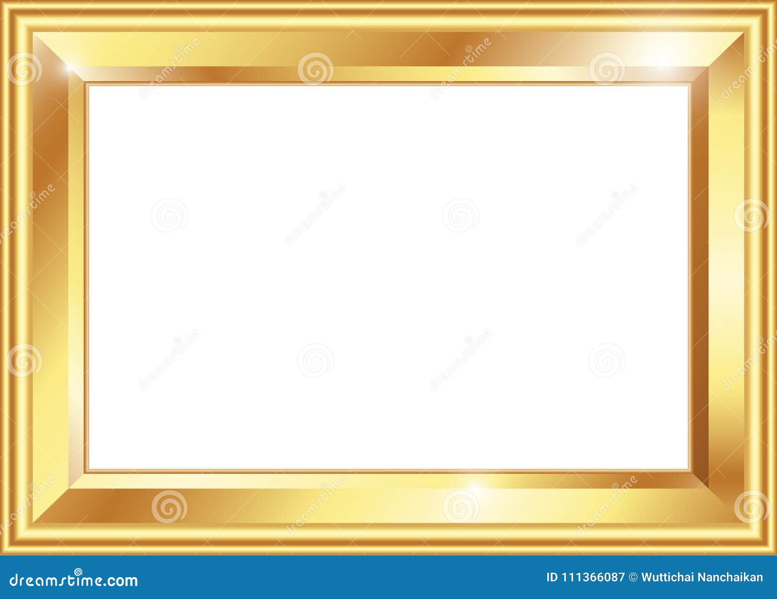 Frame dourado ilustração do vetor. Ilustração de decorativo - 111366087