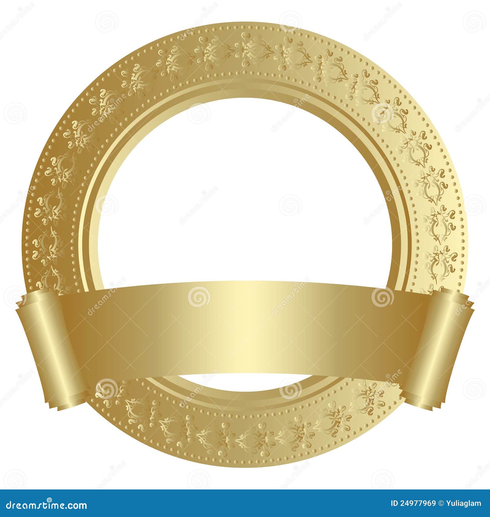 Frame dourado ilustração do vetor. Ilustração de mercadoria - 24977969