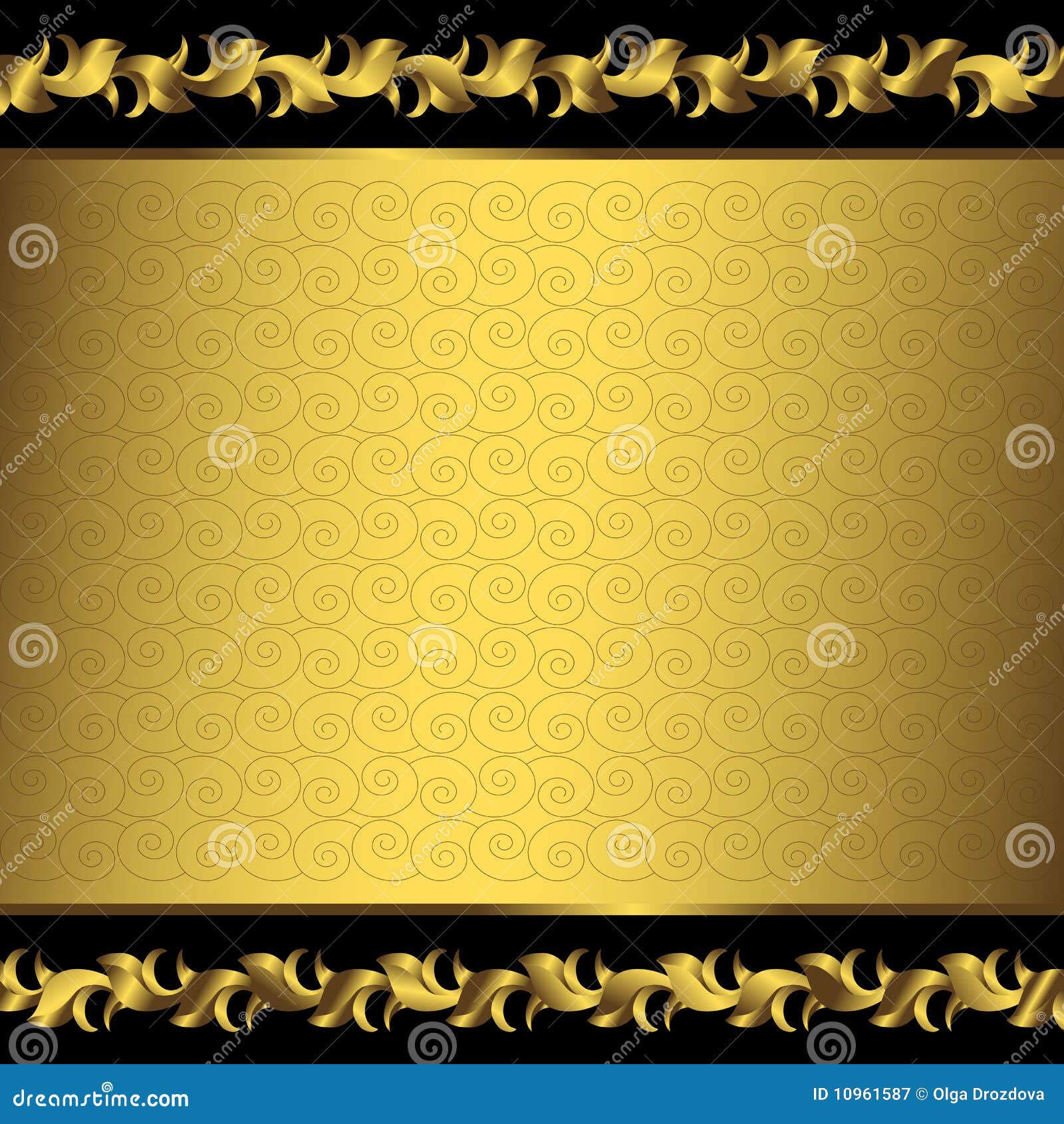 Frame Dourado Do Vintage Grande (vetor) Ilustração do Vetor ...