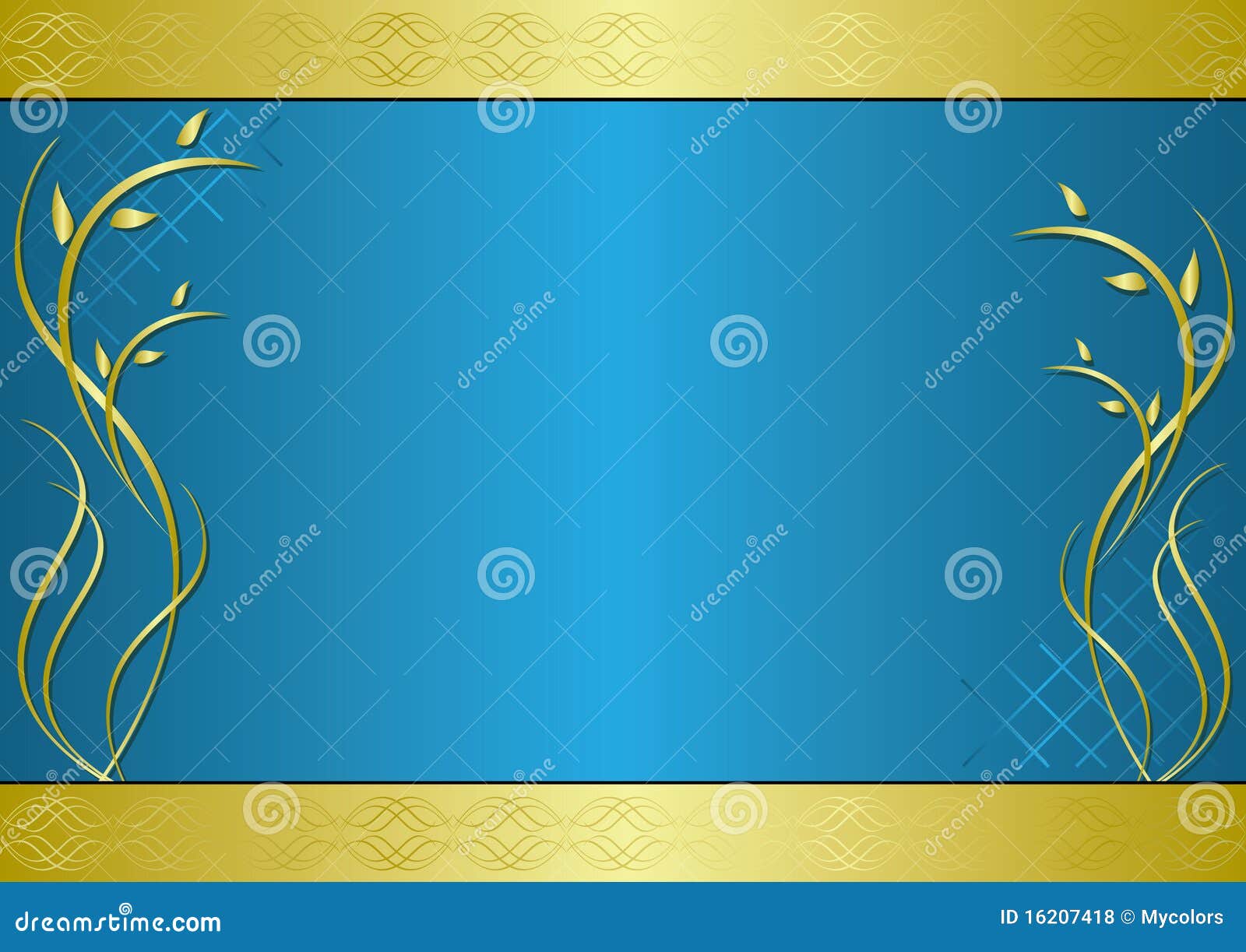 Frame Dourado E Azul Com Inclinação Ilustração do Vetor - Ilustração de ...