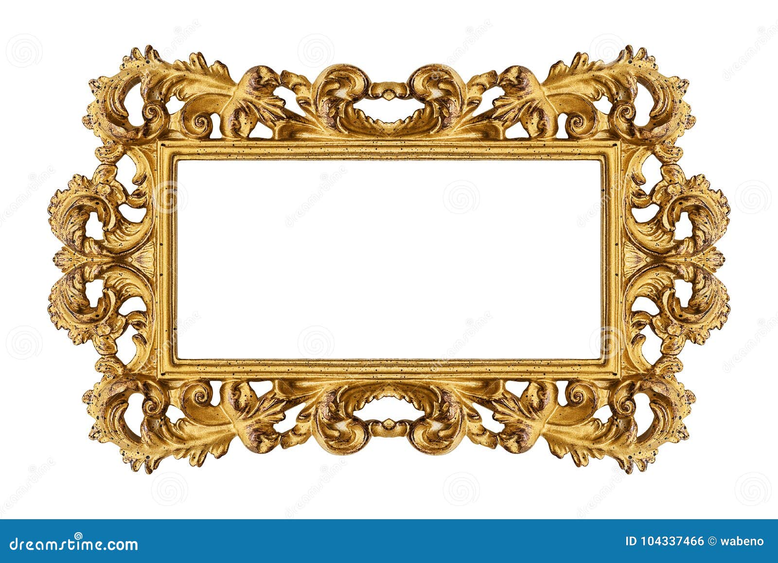 Frame Dourado Isolado No Branco Foto de Stock - Imagem de projeto ...