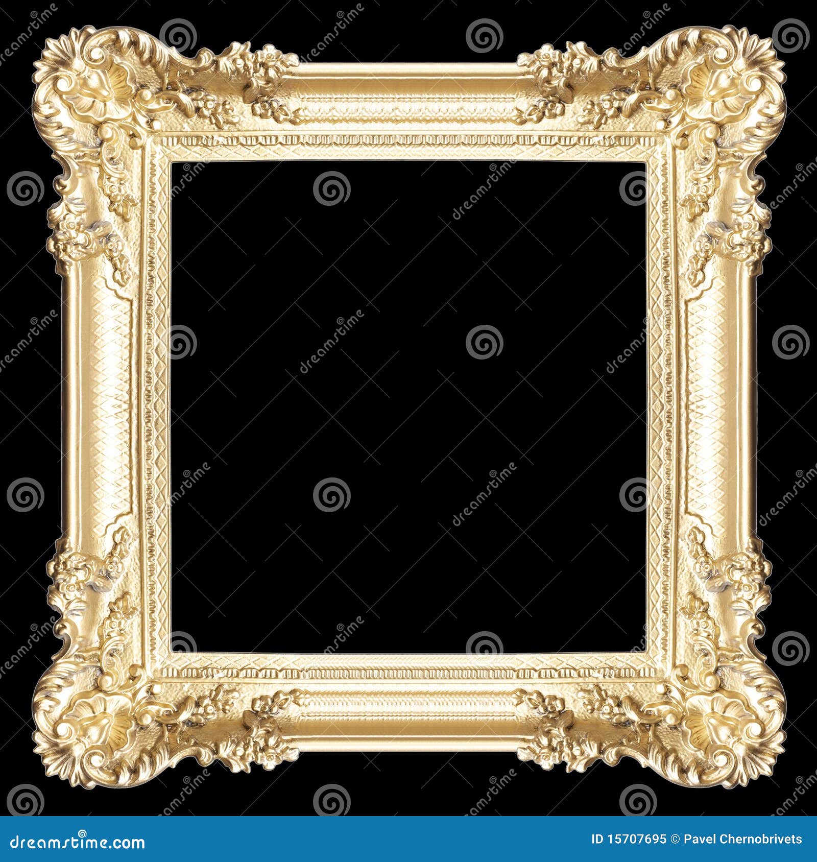 Frame Dourado Isolado No Branco Imagem de Stock - Imagem de fotografia ...