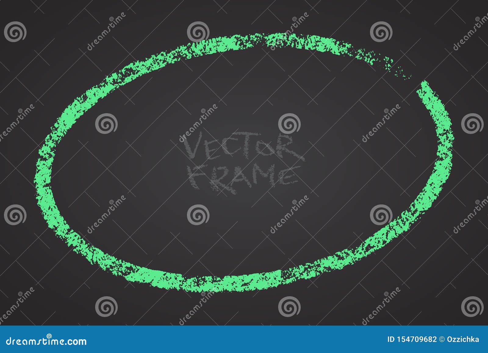 Green Oval Floral Framework And Texture Vector Illustration ...