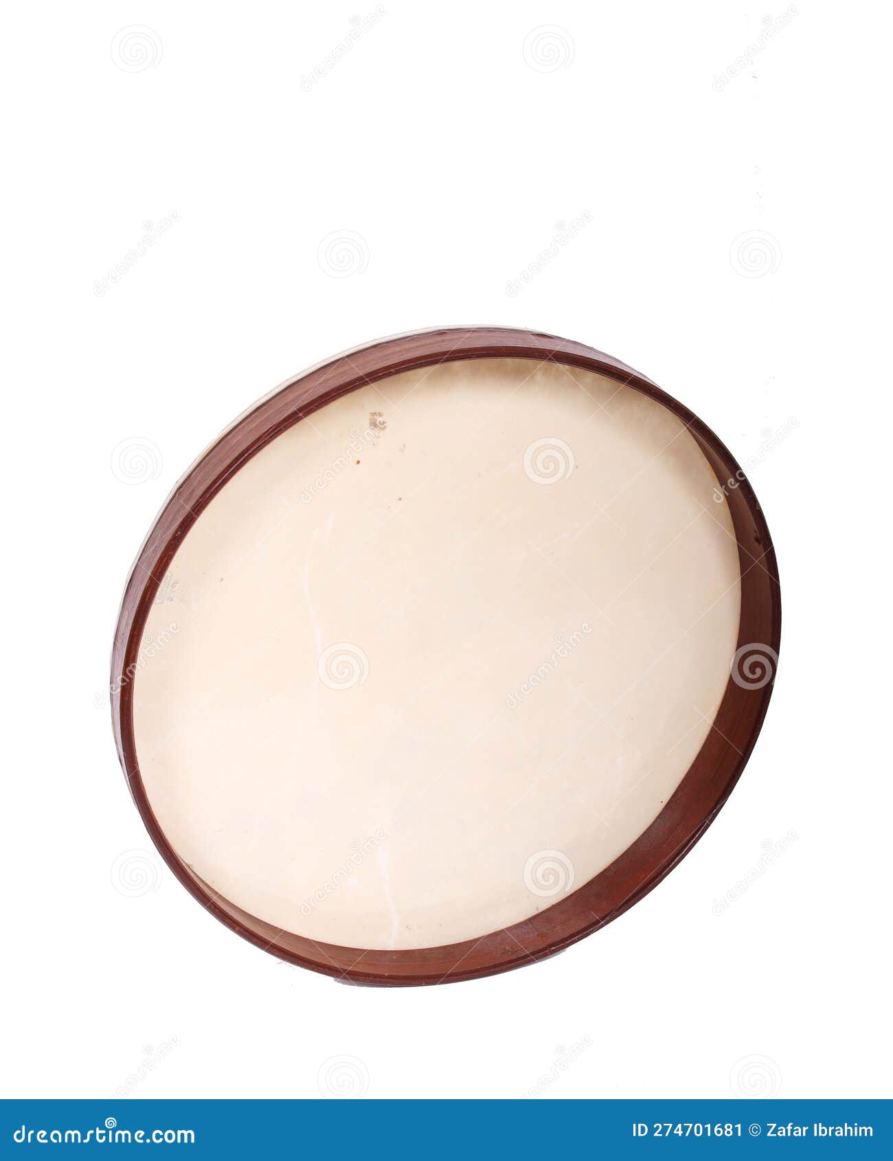 Frame Drum White Background Back View Stock Image - Image of white ...