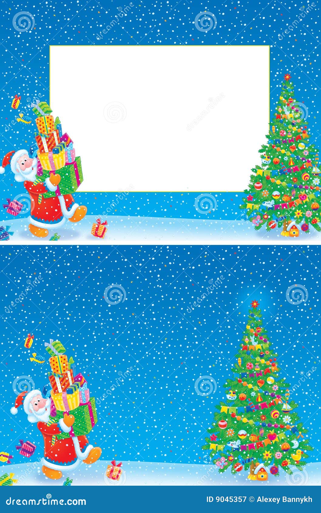 Frame e fundo do Natal ilustração stock. Ilustração de anos - 9045357