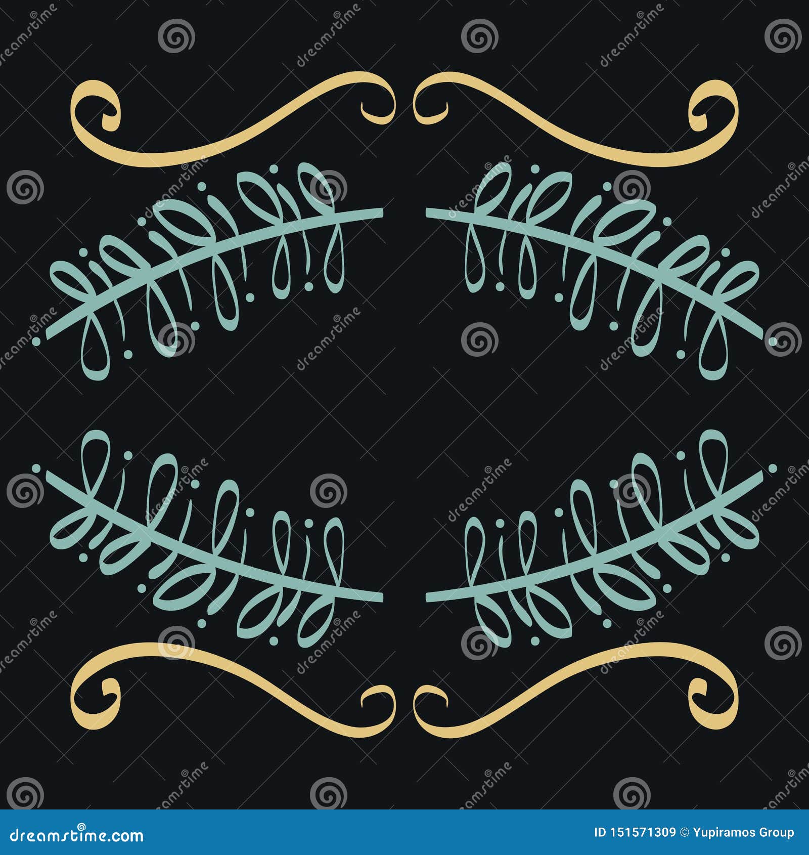 Frame Edges with Lines Boho Style Stock Vector - Illustration of style ...