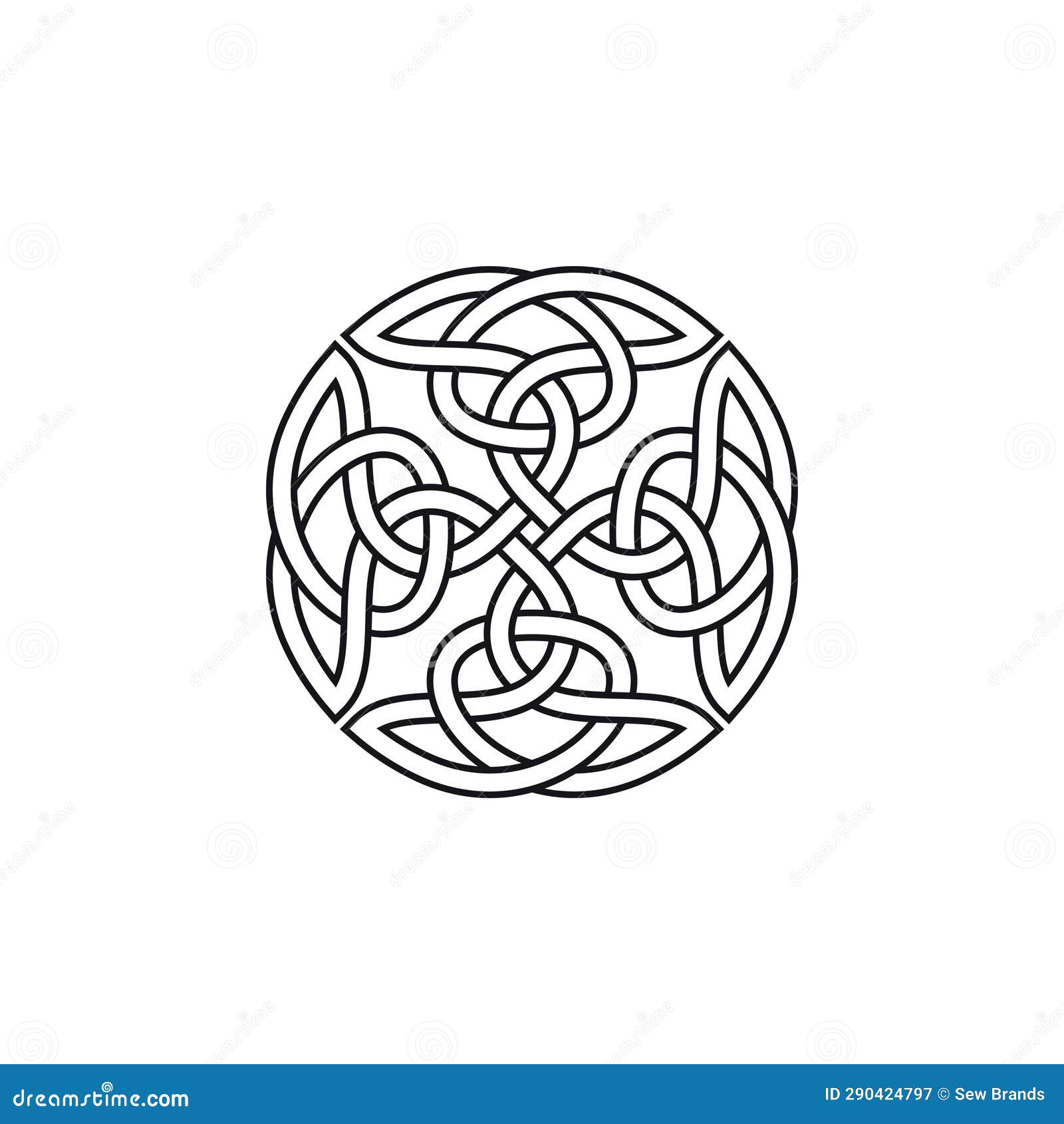 Celtic Symbol of Line Art Logo Stock Vector - Illustration of ireland ...
