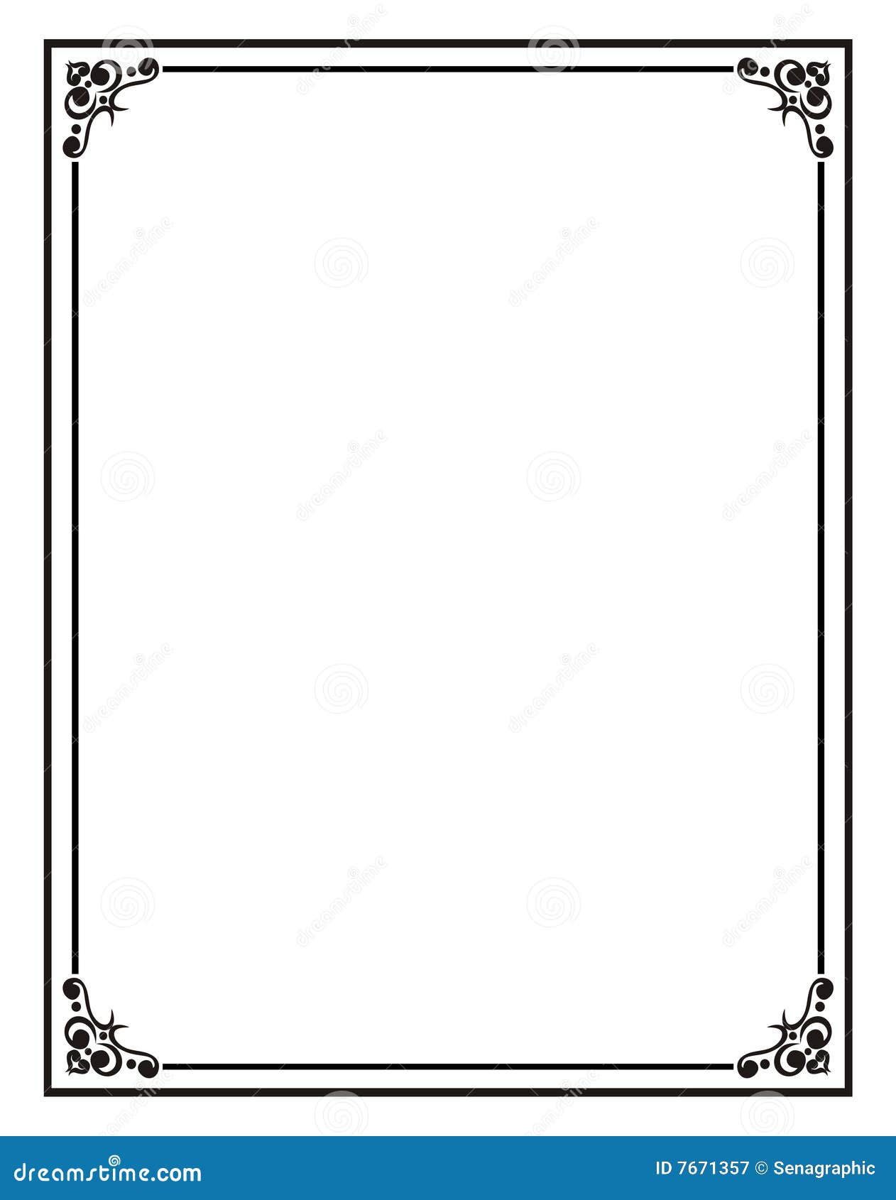 Frame em branco ilustração stock. Ilustração de cartaz - 7671357