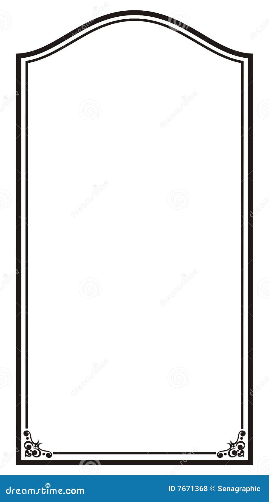 Frame em branco ilustração stock. Ilustração de projeto - 7671368