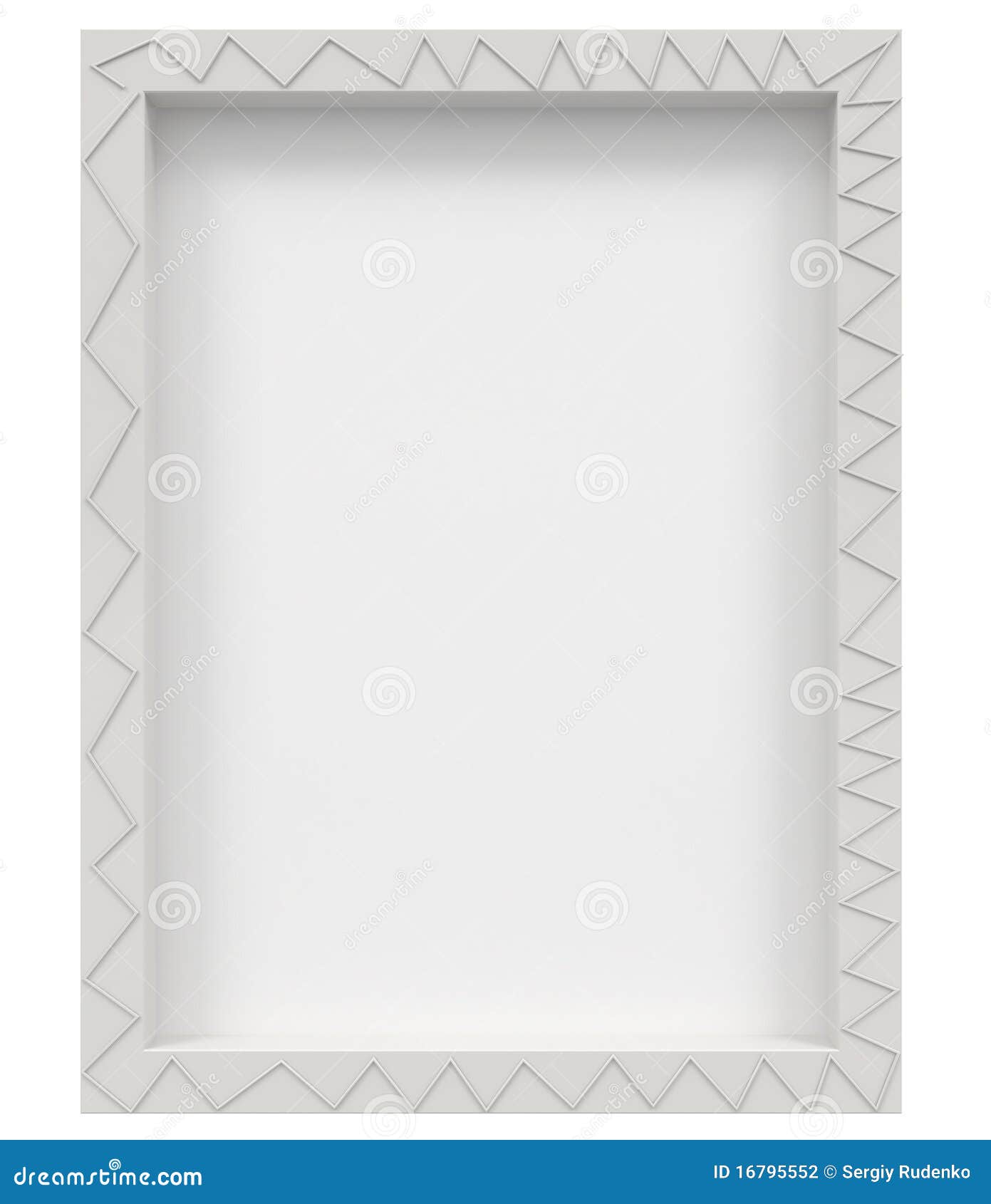 Frame Em Branco Da Foto Isolado No Branco Ilustração Stock - Ilustração ...