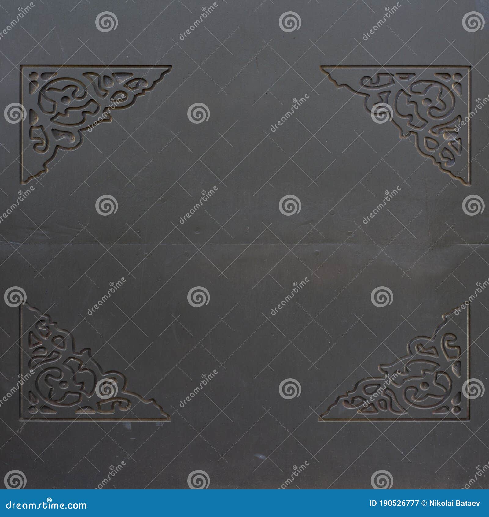 The Frame Engraved Corner Pattern Stock Image - Image of ornament ...
