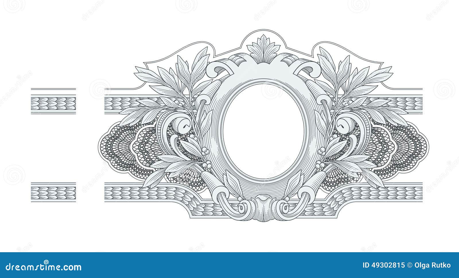 Frame Engraving stock vector. Illustration of frame, beauty - 49302815