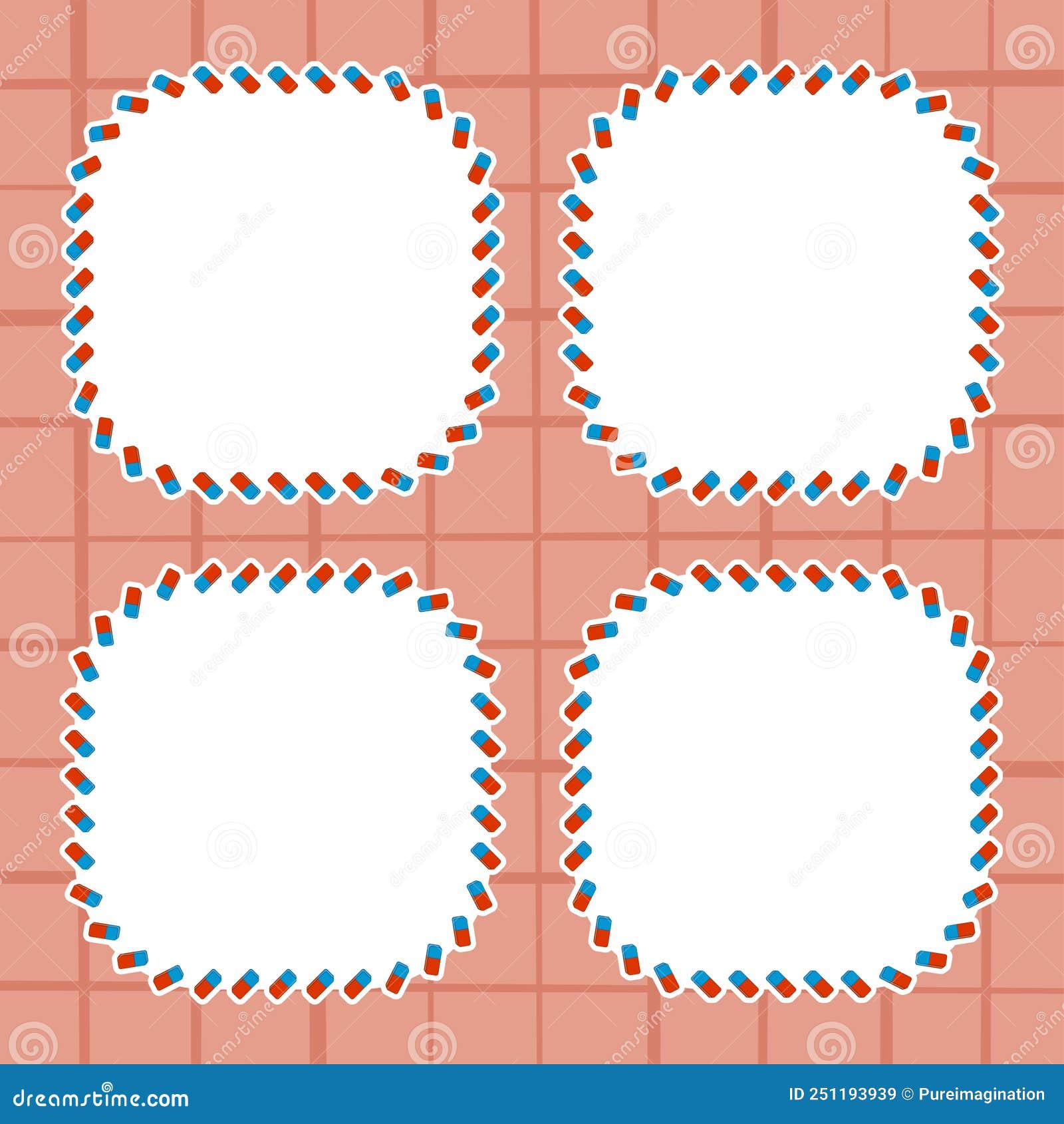 Frame with Eraser for Banner, Poster, and Greeting Card Stock Vector ...