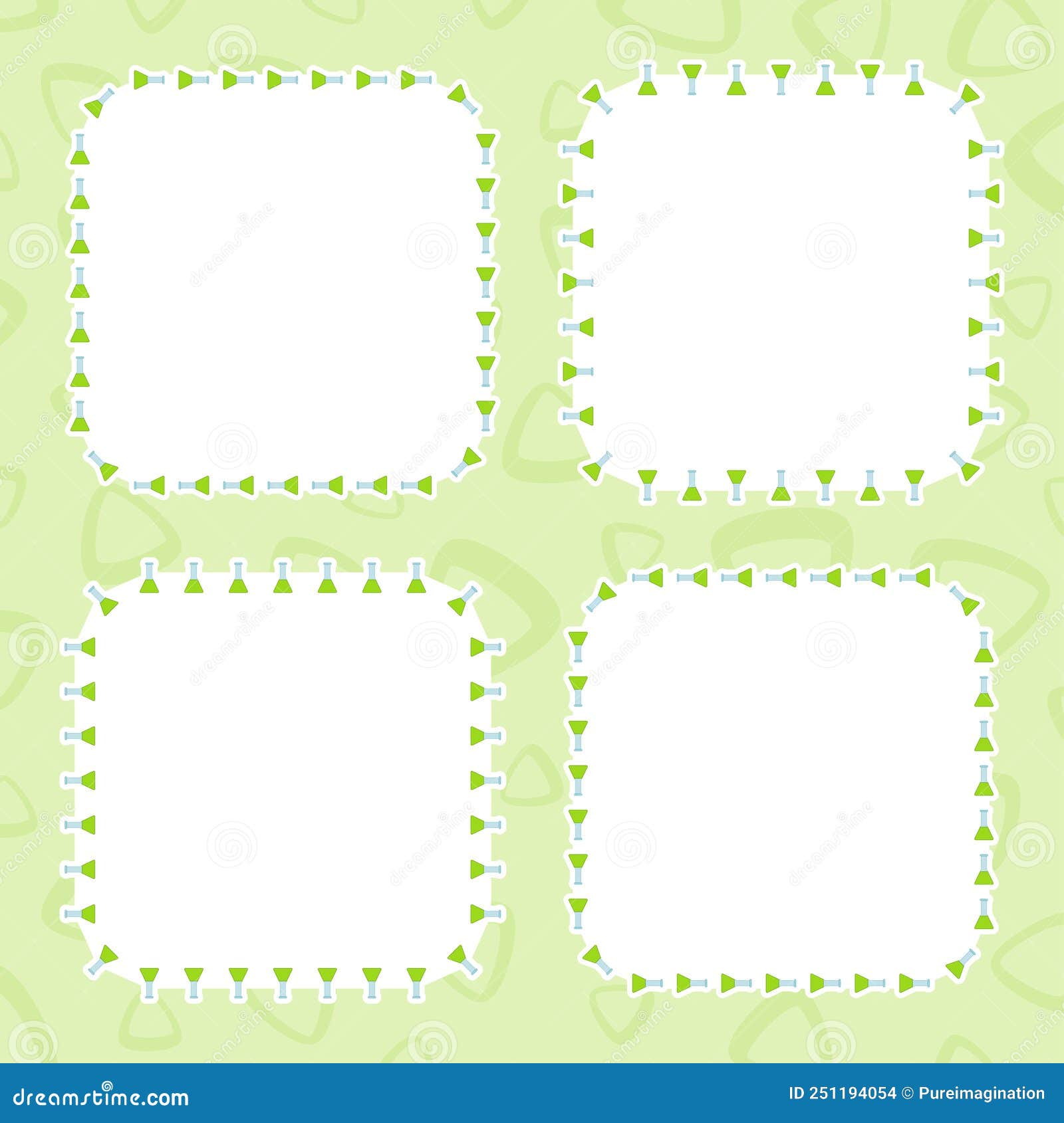 Frame with Erlenmeyer Flask for Banner, Poster, and Greeting Card Stock ...