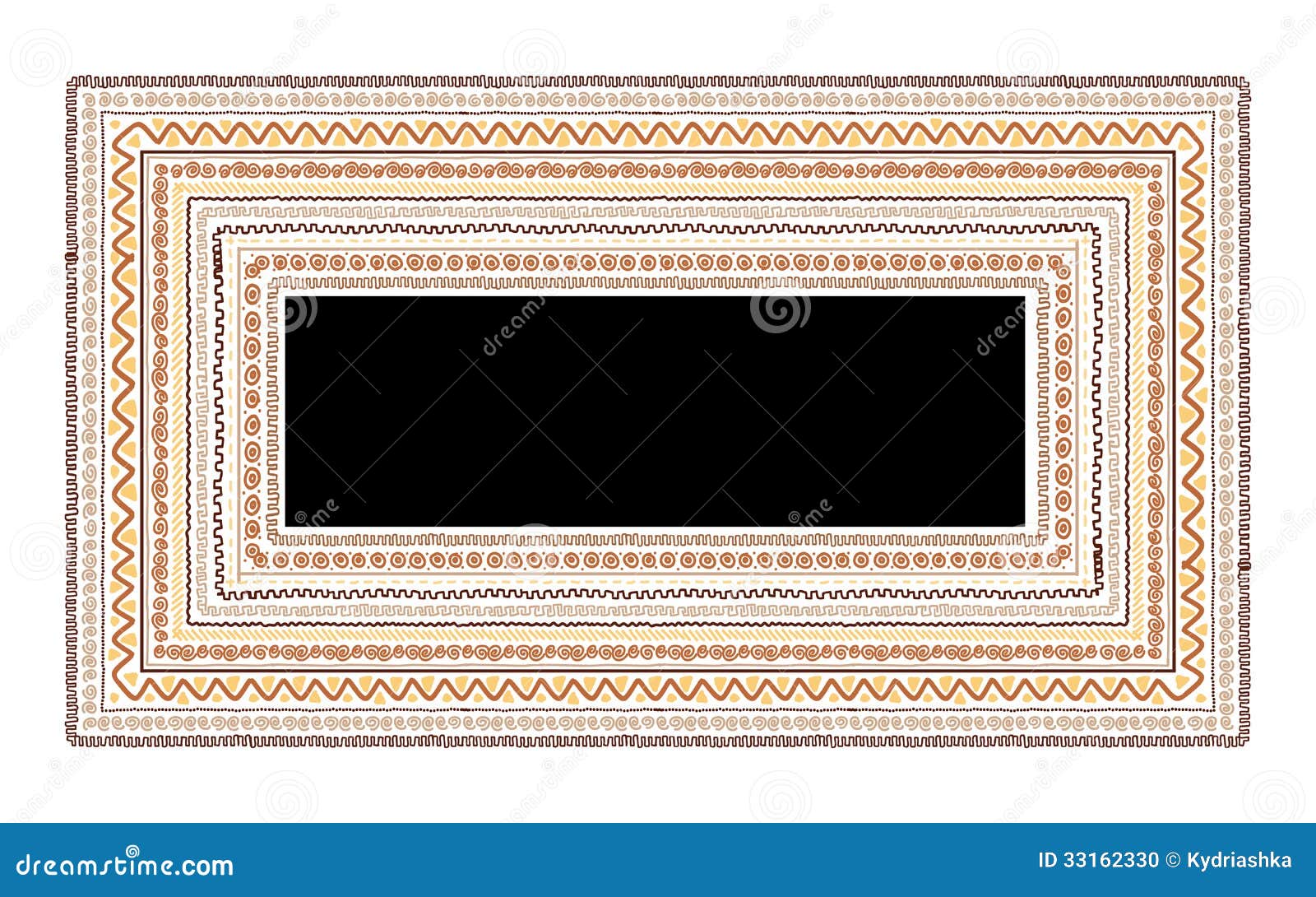 Frame with Ethnic Handmade Ornament for Your Stock Vector ...