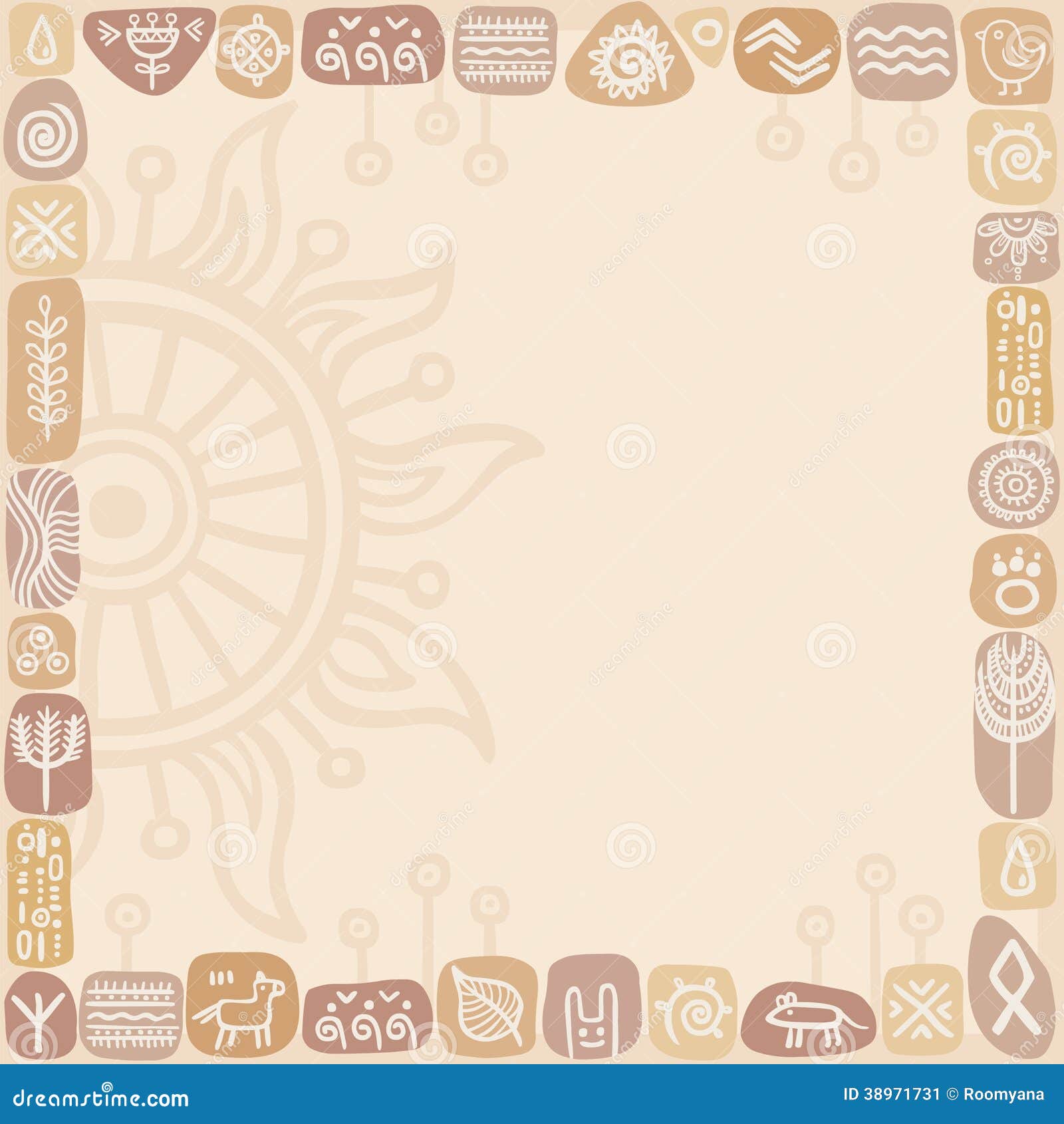 Frame ethnic pattern stock vector. Illustration of etnik - 38971731