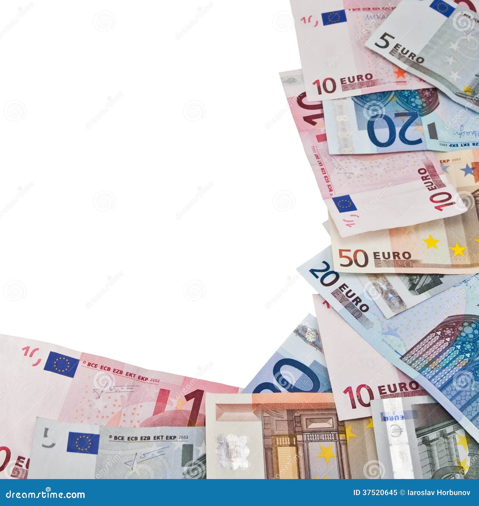 Frame of euro banknotes stock image. Image of five, life - 37520645