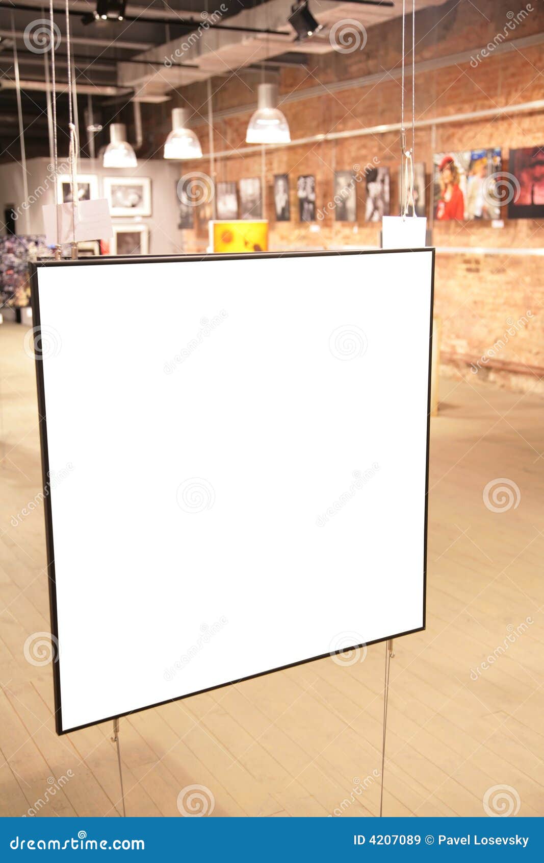 Frame on exhibition stock image. Image of cement, geometry - 4207089