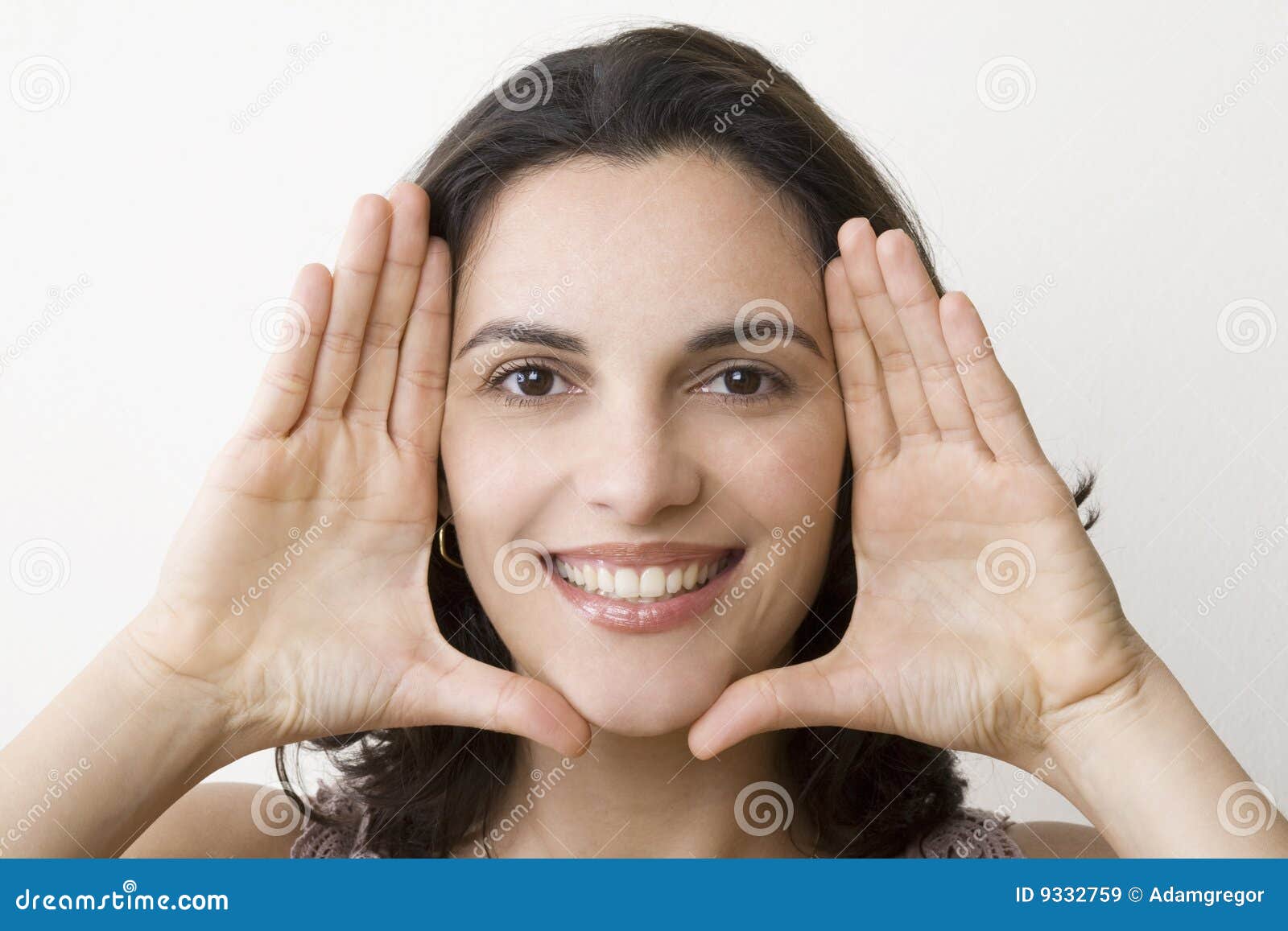 Frame the face stock image. Image of face, fingers, eyes - 9332759