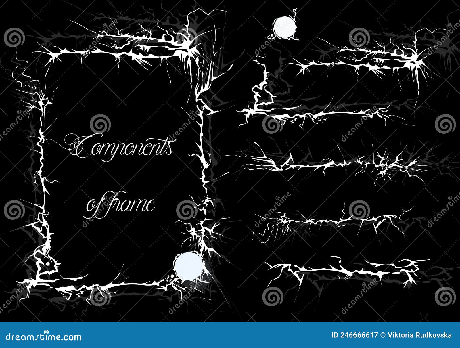 Frame in Fantasy Design. Dark Magic Border. Vector. Stock Vector ...