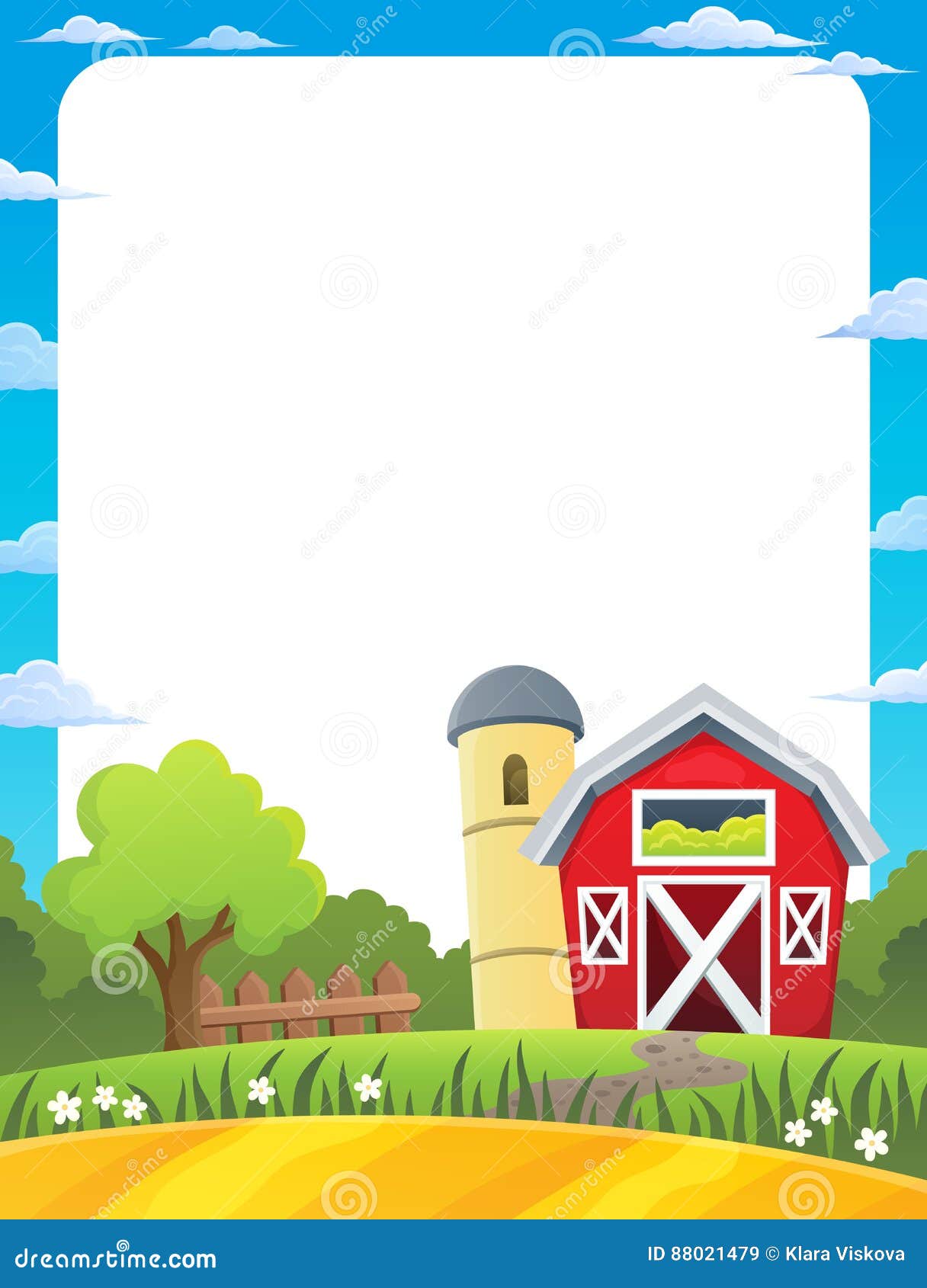 Frame with Farmland Theme 1 Stock Vector - Illustration of theme ...