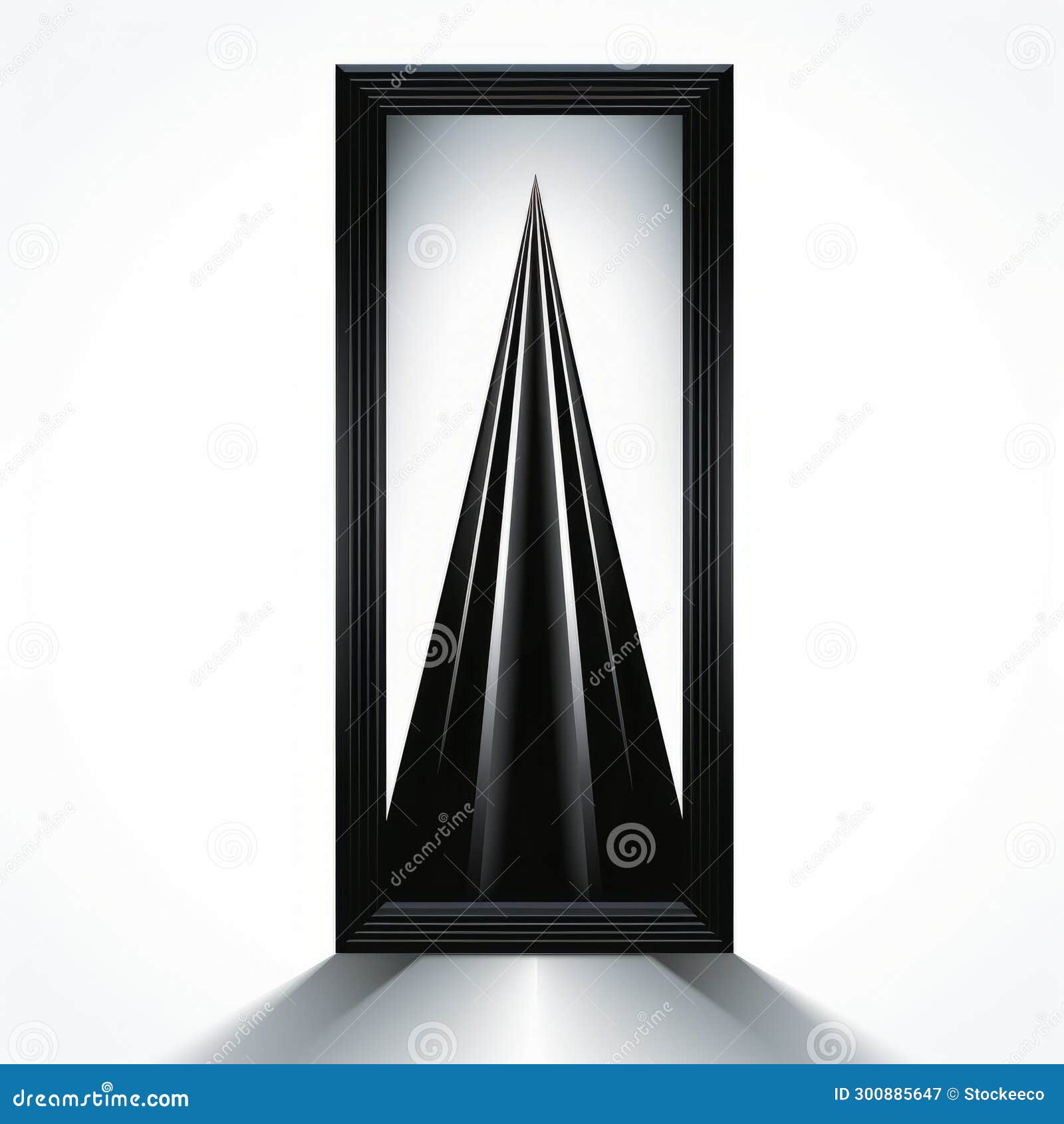 Realistic Chiaroscuro: a Dramatic Image of a Pyramid in a Frame Stock ...