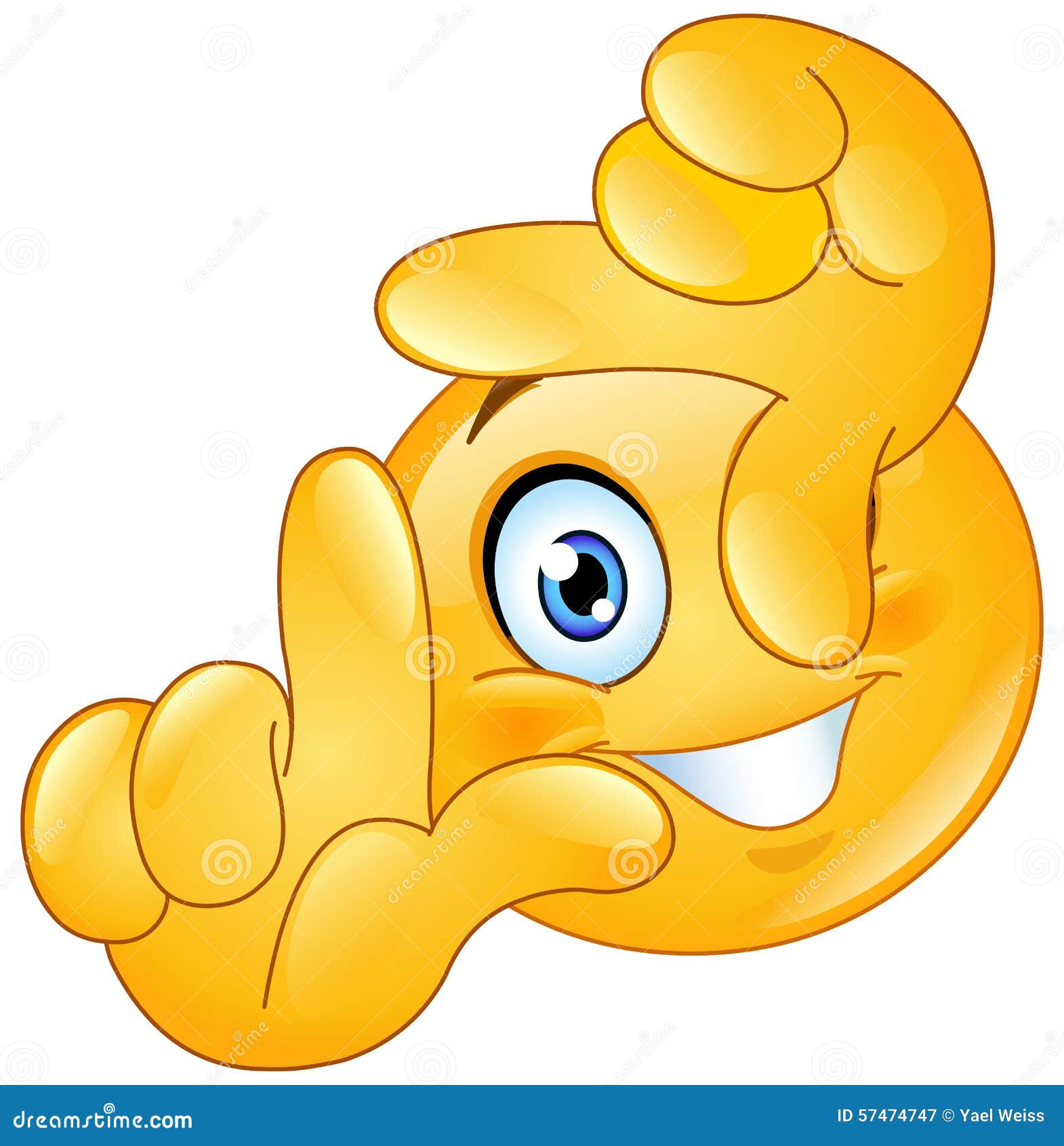 Frame of fingers emoticon stock vector. Illustration of concept - 57474747