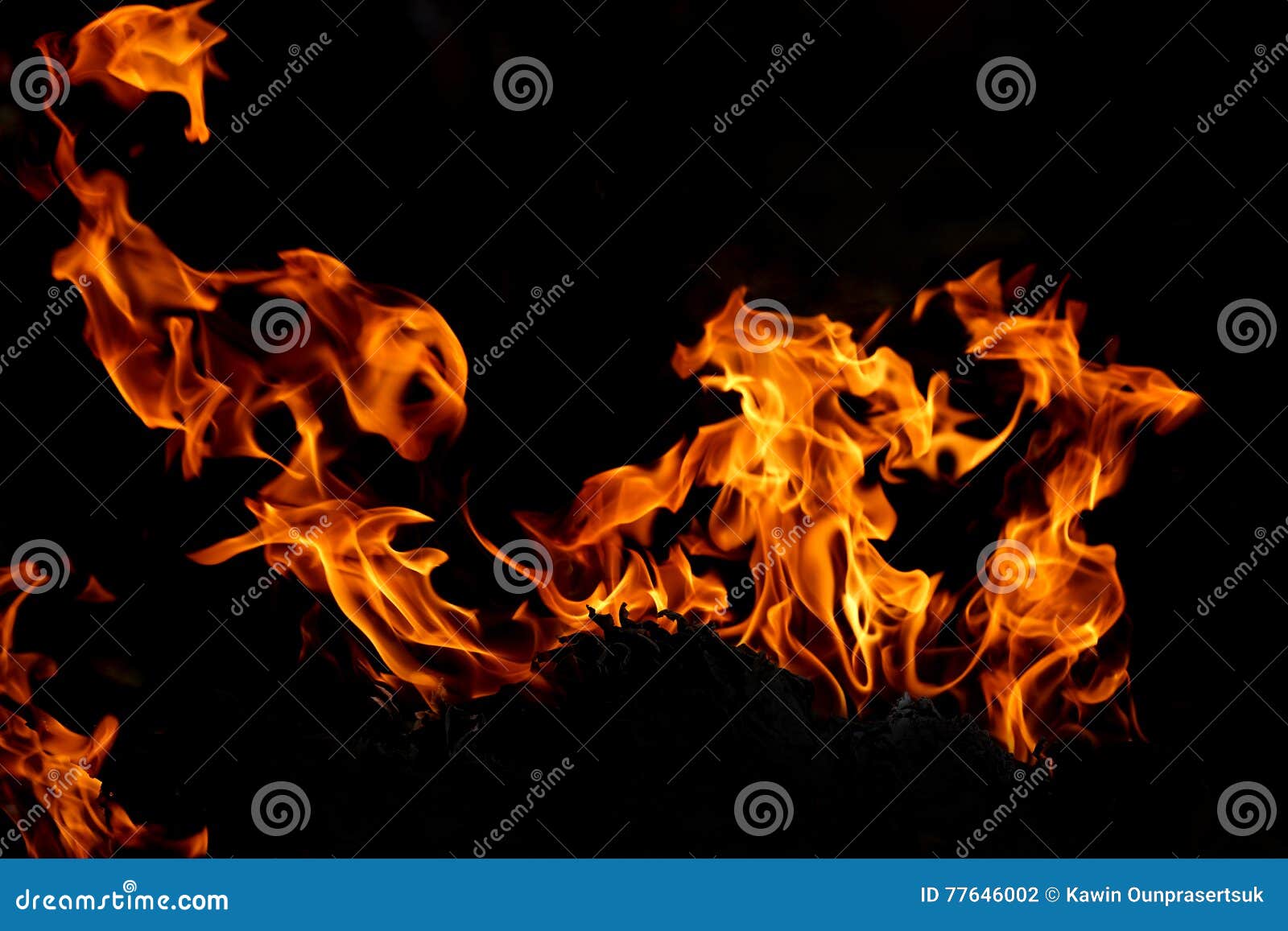 Frame of Fire on Dark Background Stock Photo - Image of heat, energy ...