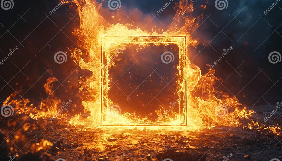 Frame on Fire stock photo. Image of destruction, risk - 357326710