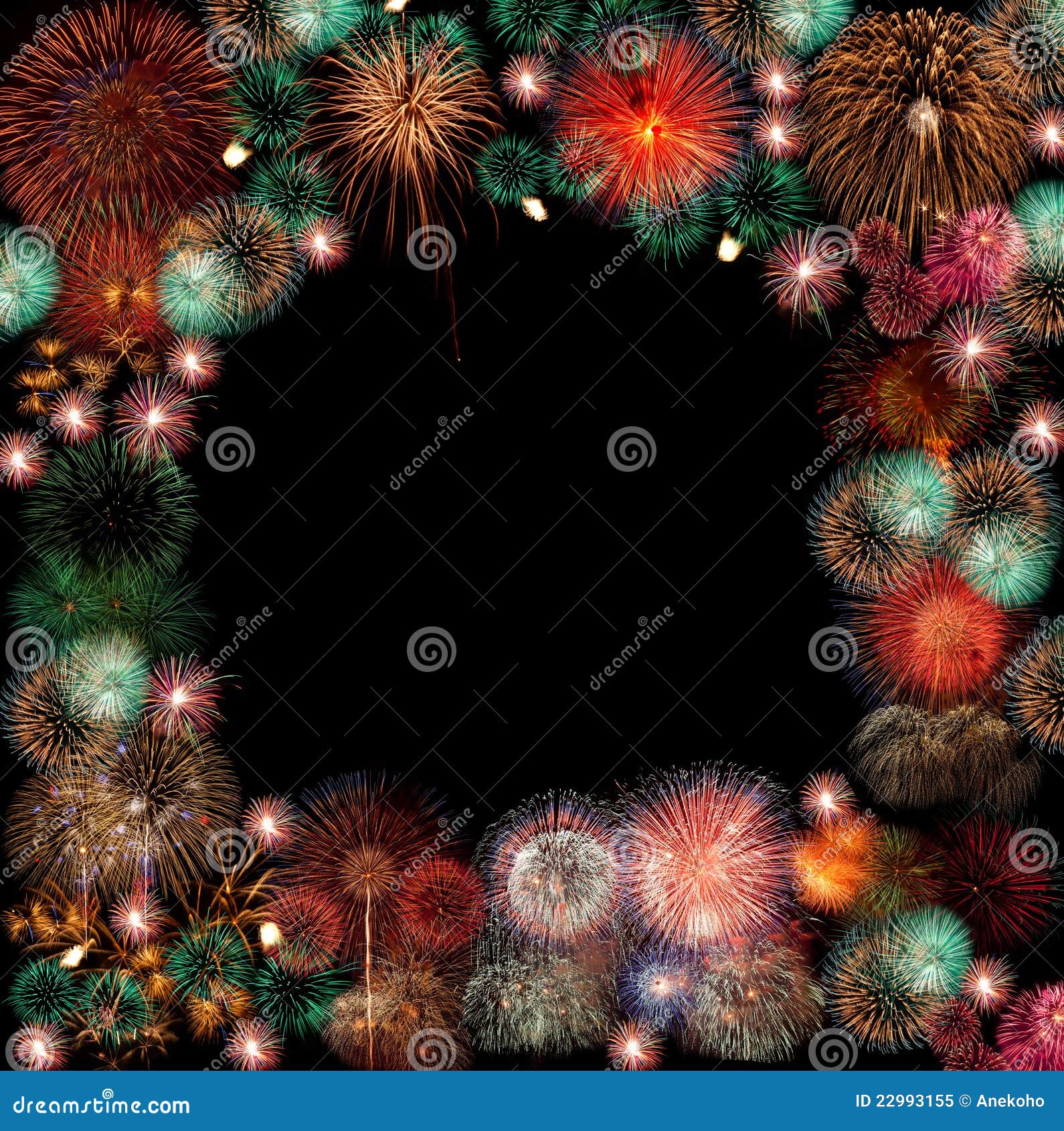The frame of fire work stock image. Image of frame, black - 22993155