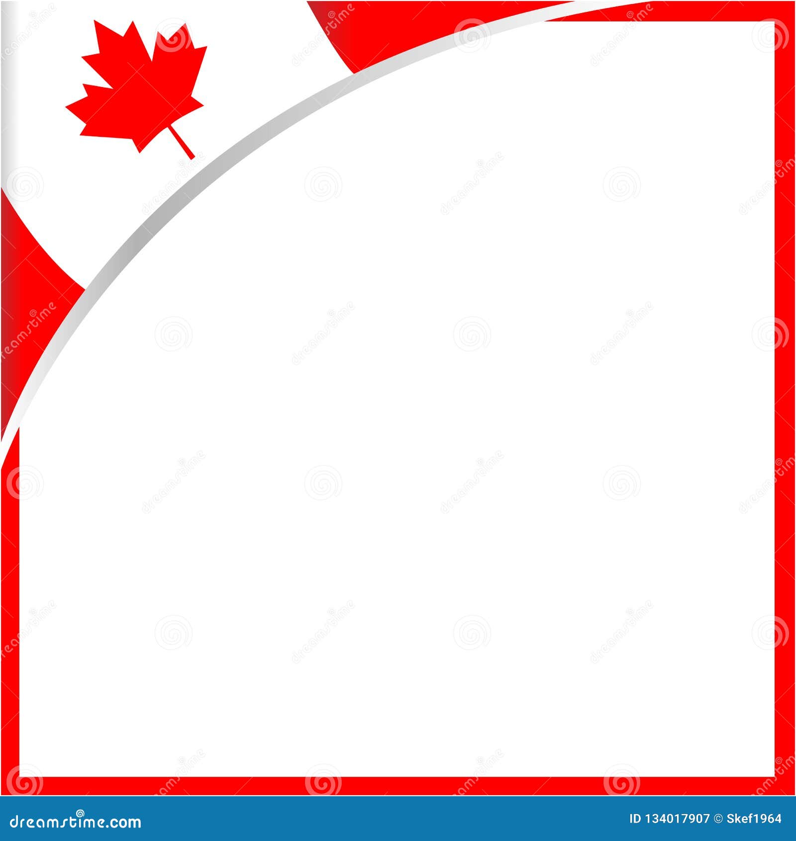 Canadian Flag Corner Wave Maple Leaf Frame Stock Vector - Illustration ...
