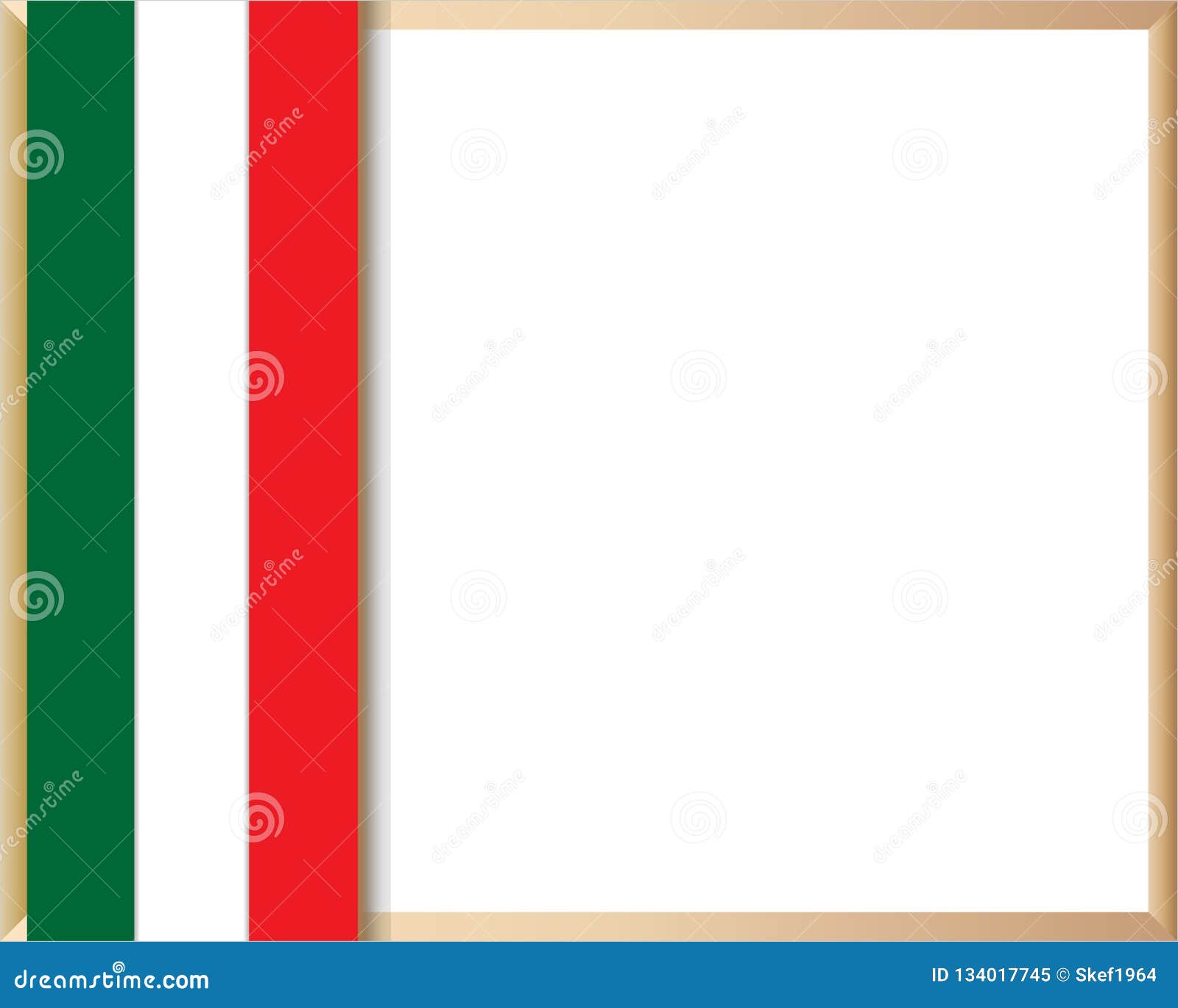 Italian Flag Symbolism Frame Border Stock Vector - Illustration of ...