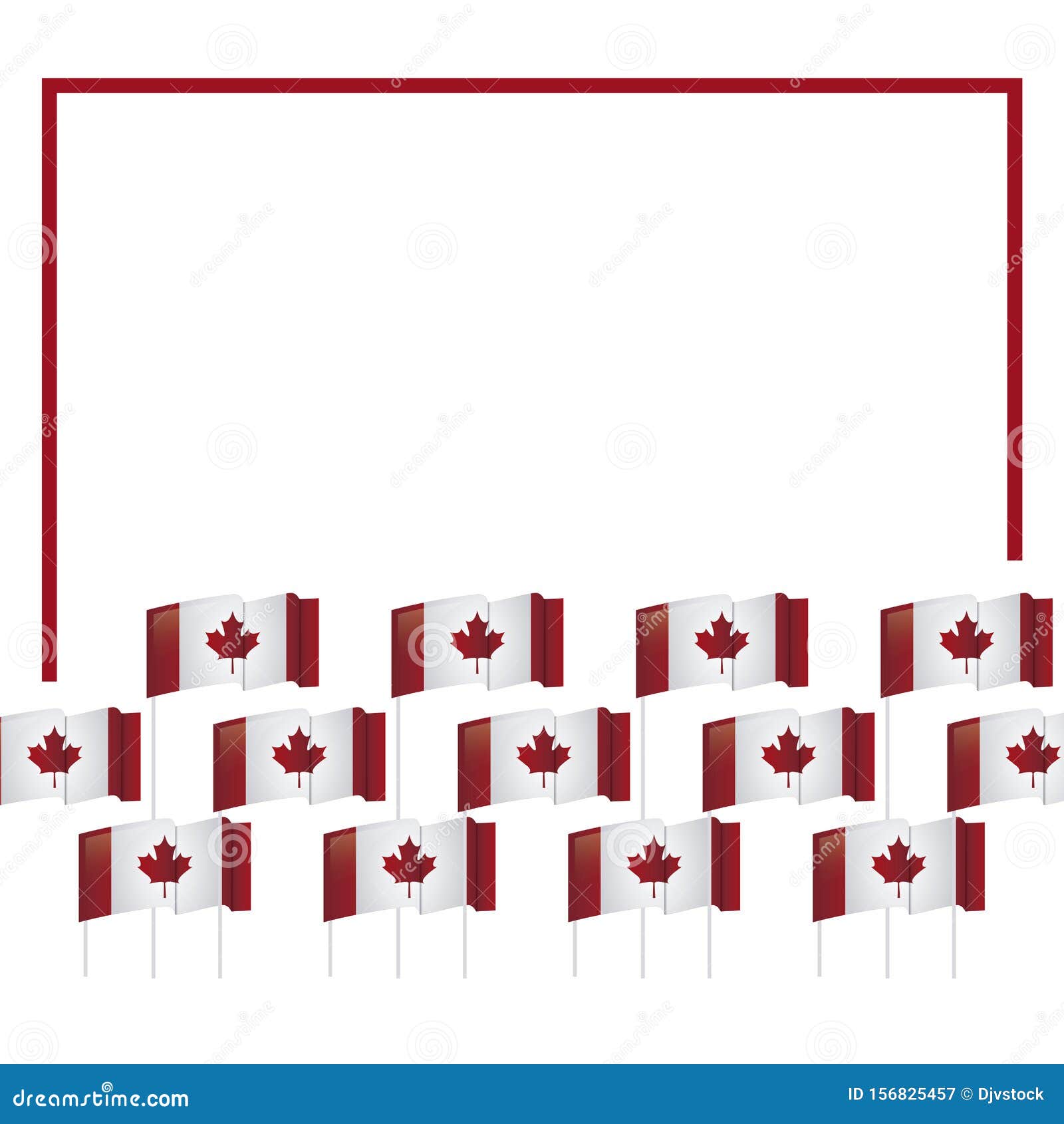 Frame with flags of canada stock illustration. Illustration of ...