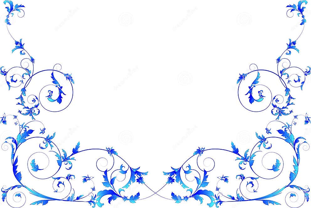 Frame floral azul. ilustração do vetor. Ilustração de azul - 16472328