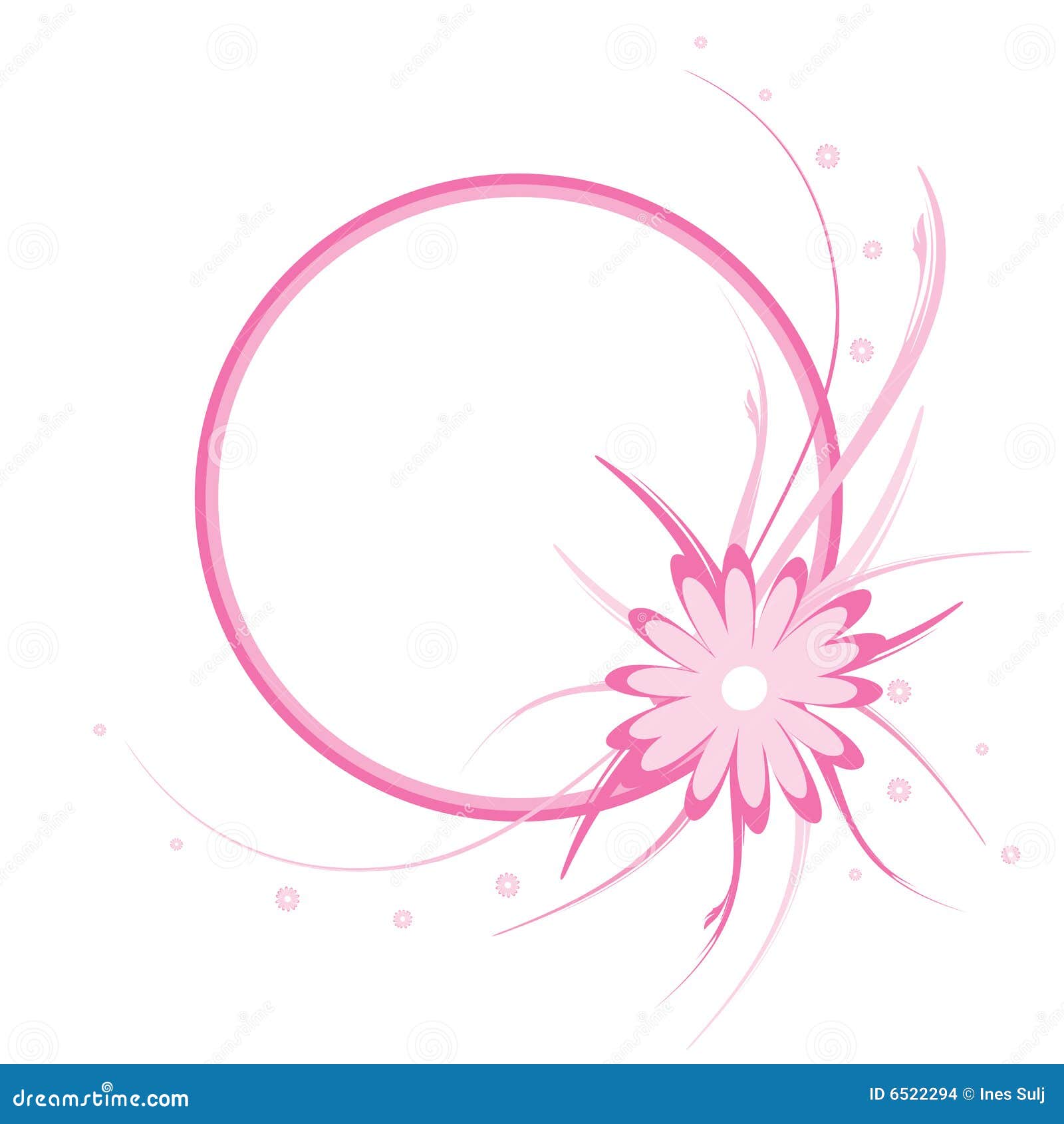 Frame Floral Cor-de-rosa, Vetor Ilustração do Vetor - Ilustração de ...