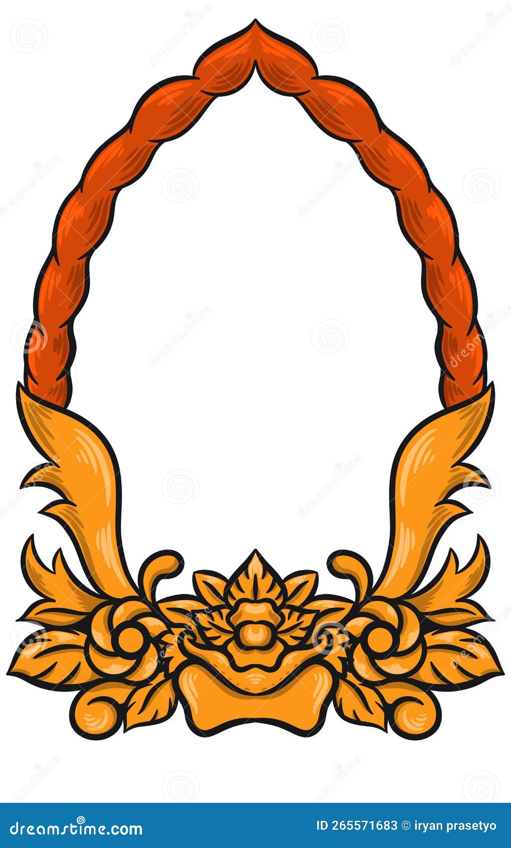 Frame Floral with Ornament Design Template for Aesthetic Logo Frame ...