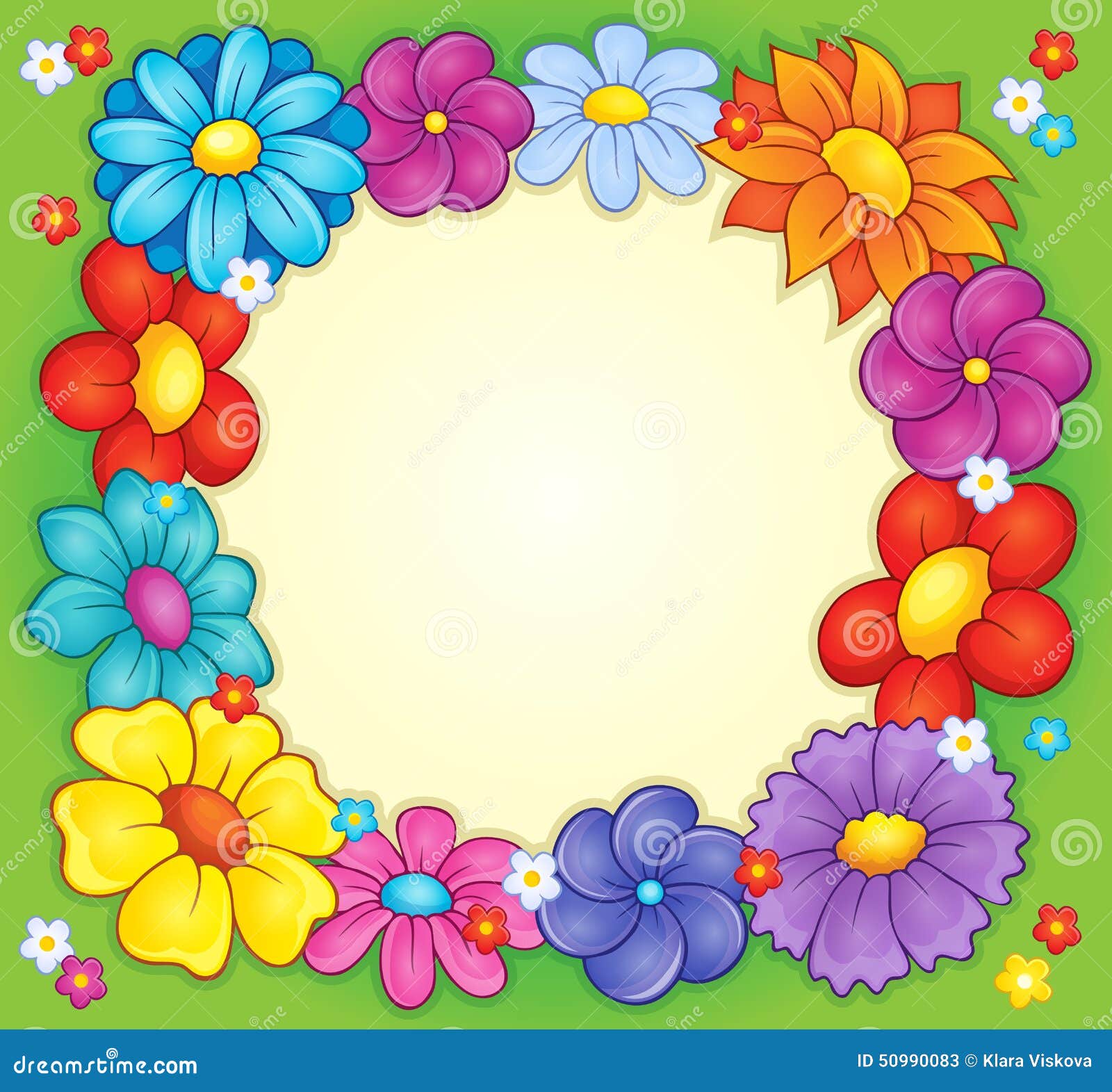 Frame with flower theme 2 stock vector. Illustration of season - 50990083