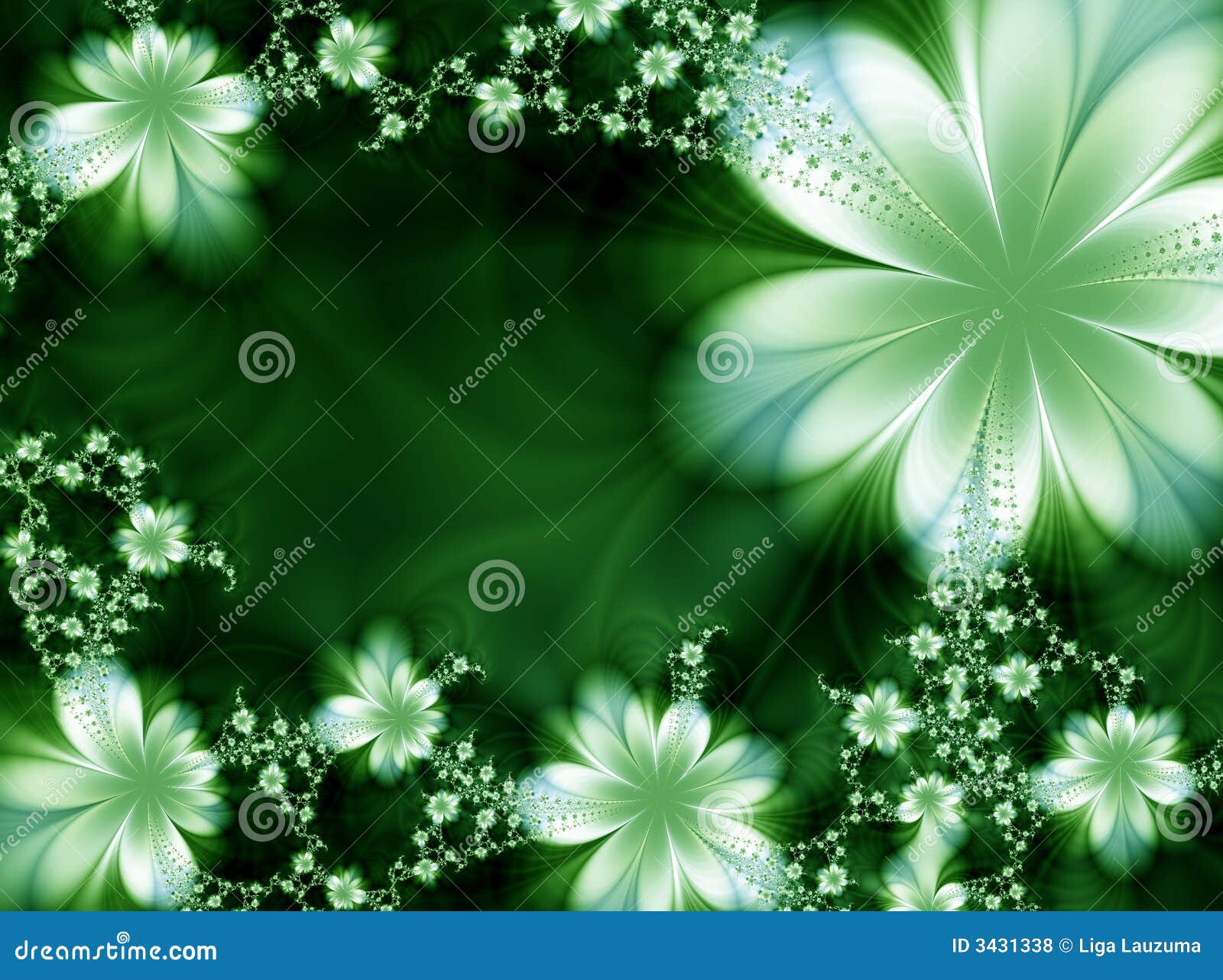 Frame of flowers stock illustration. Illustration of fantasy - 3431338