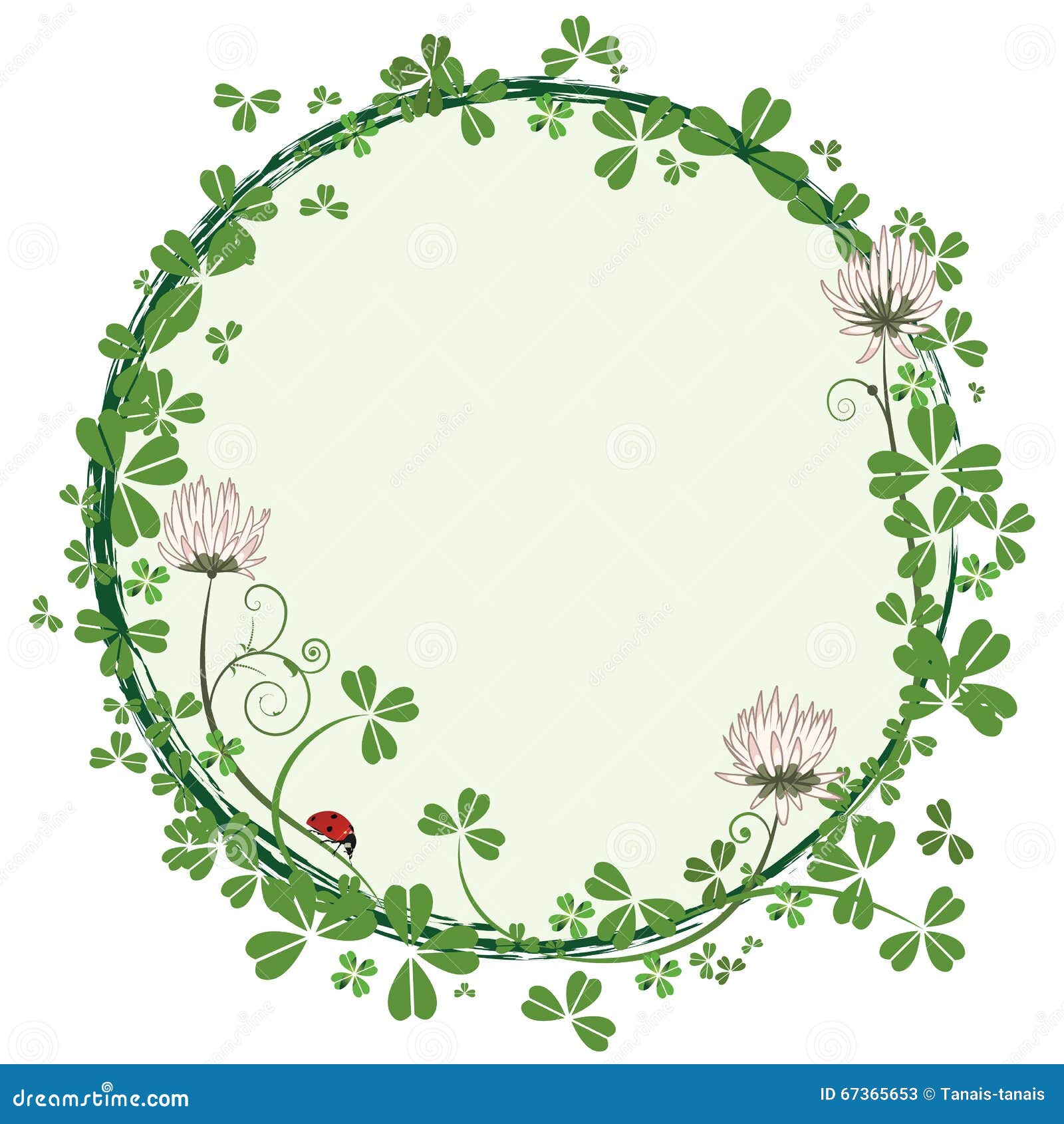 Frame with Flowers of Clover Stock Vector - Illustration of floral ...