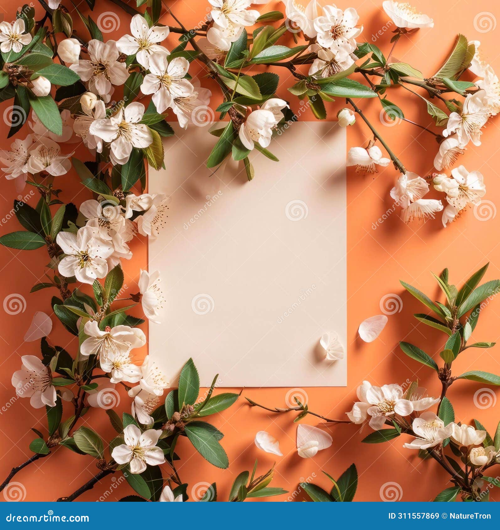 Frame with Flowers Framework for Invitation or Congratulation Framework ...